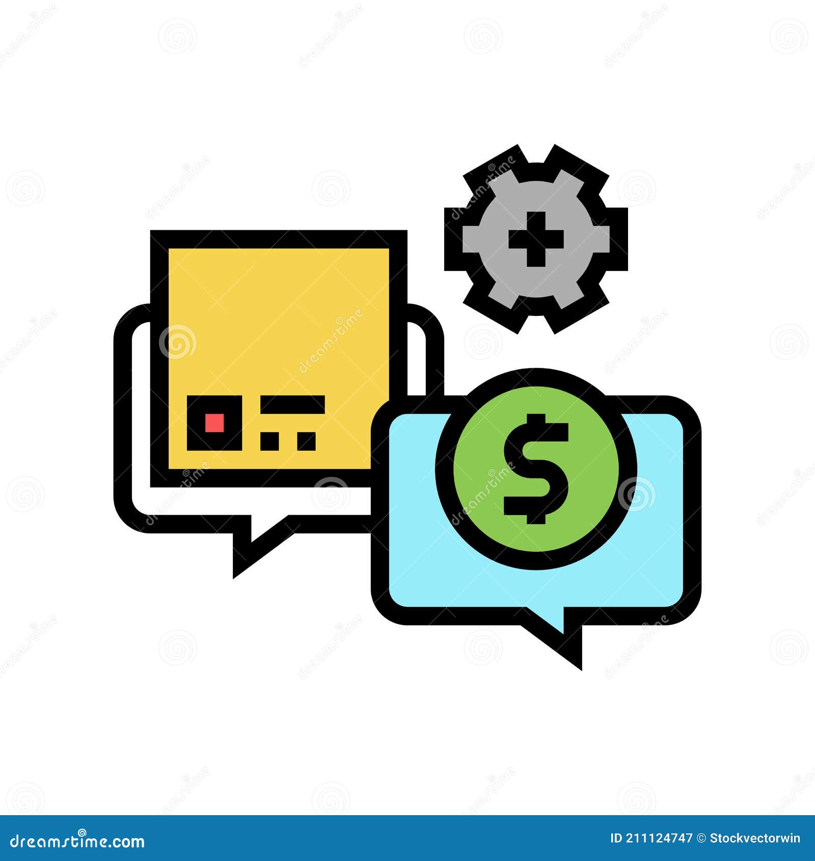Procurement Process Color Icon Vector Illustration Stock Vector ...