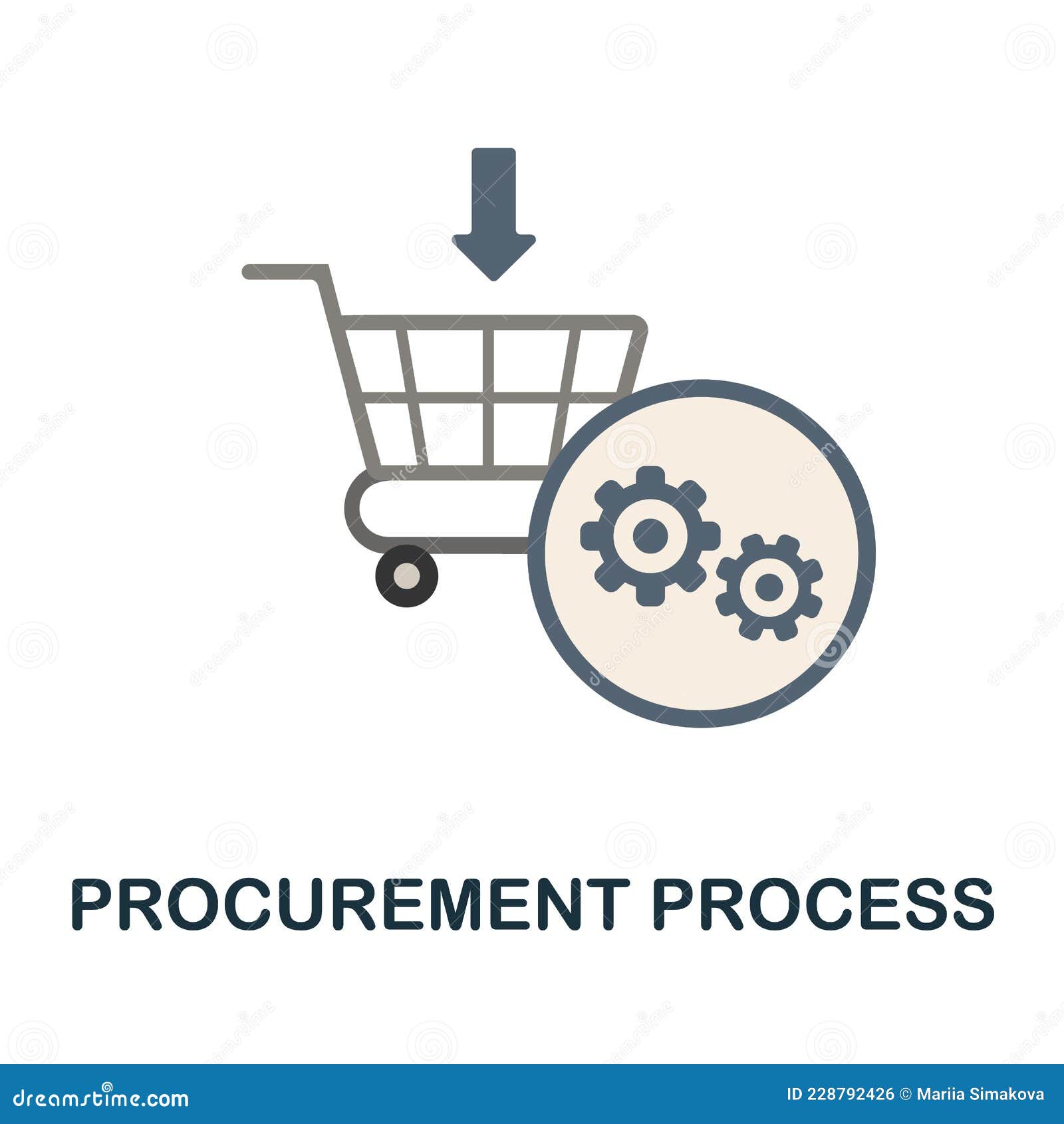 Procurement Process Flat Icon. Simple Sign from Collection. Creative ...