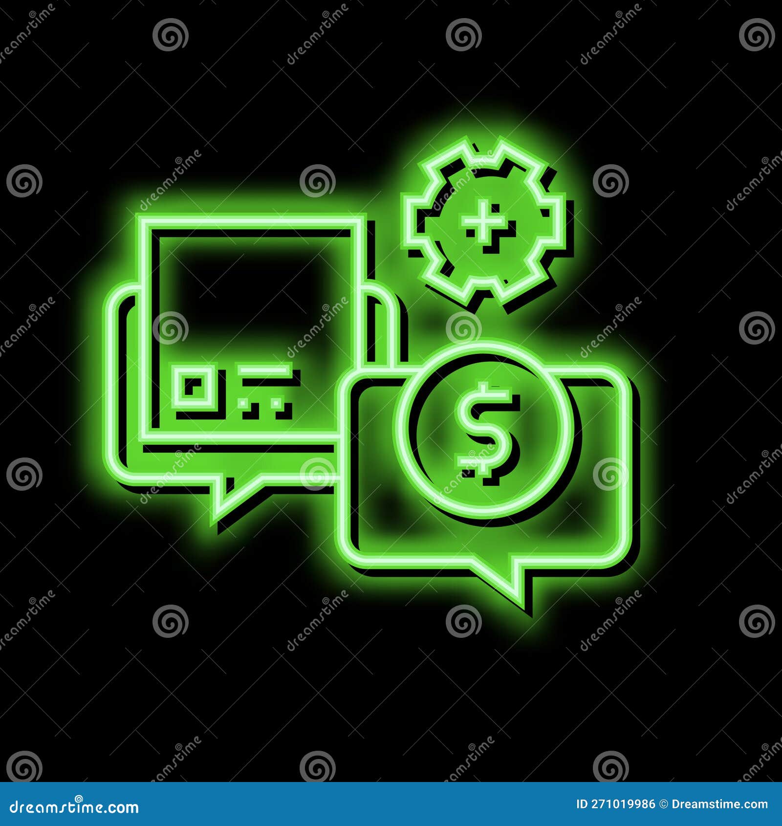 Procurement Process Neon Glow Icon Illustration Stock Vector ...