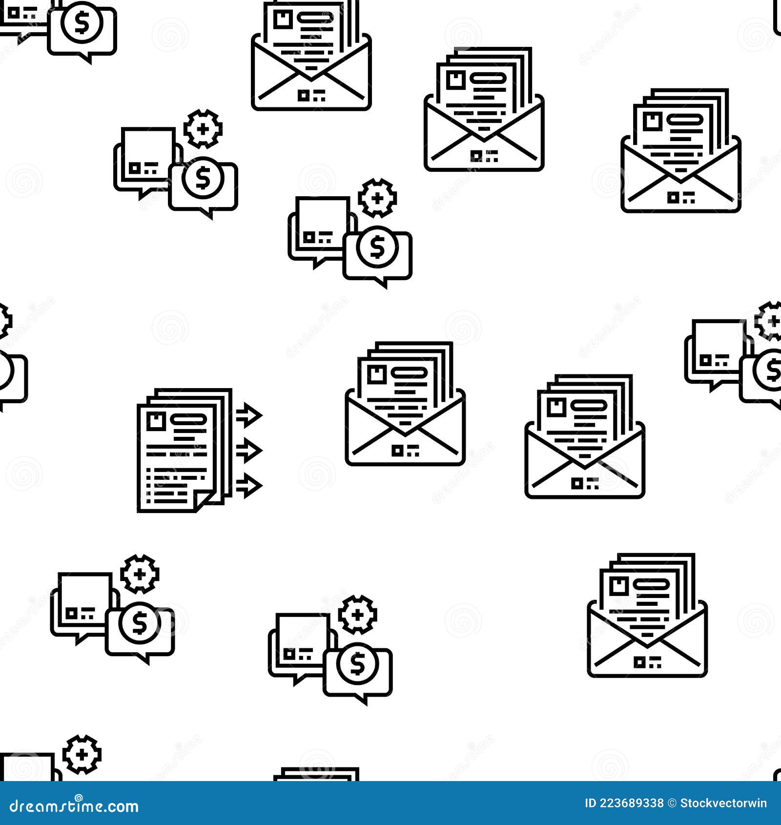 Procurement Process Vector Seamless Pattern Stock Vector - Illustration ...