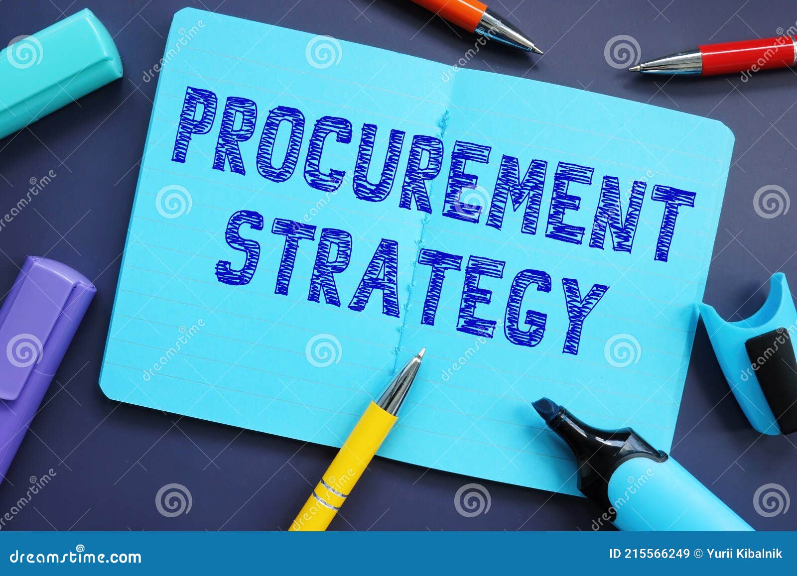 Procurement Strategy Sign on the Sheet Stock Image - Image of ...