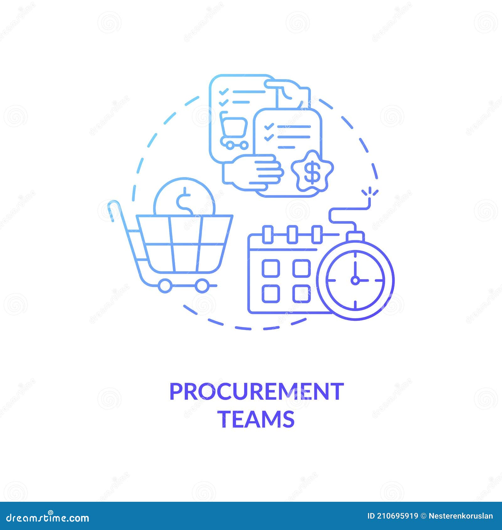 Procurement Teams Concept Icon Stock Vector - Illustration of ...
