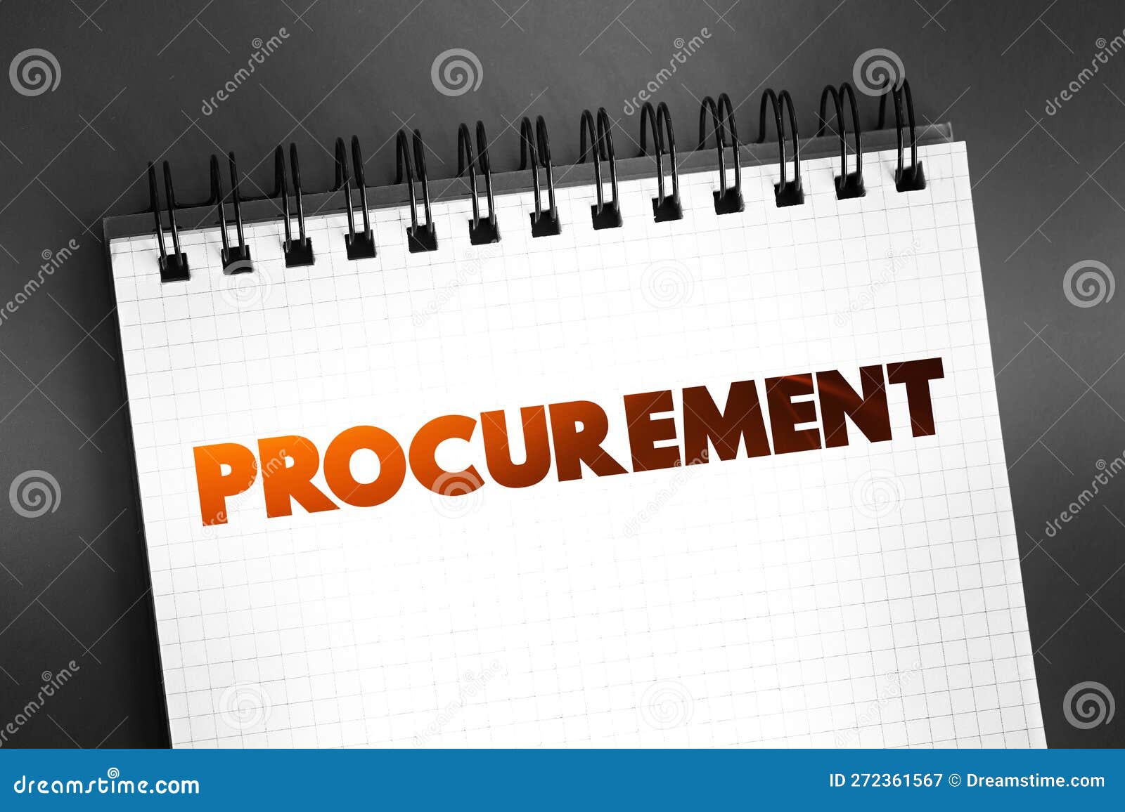 Procurement Text on Notepad, Concept Background Stock Image - Image of ...