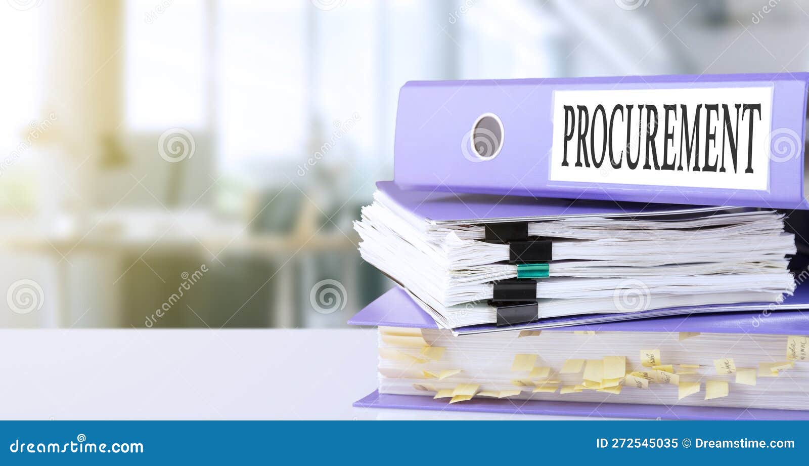 Procurement, Text Written in a Folder with Documents in Trendy Purple ...