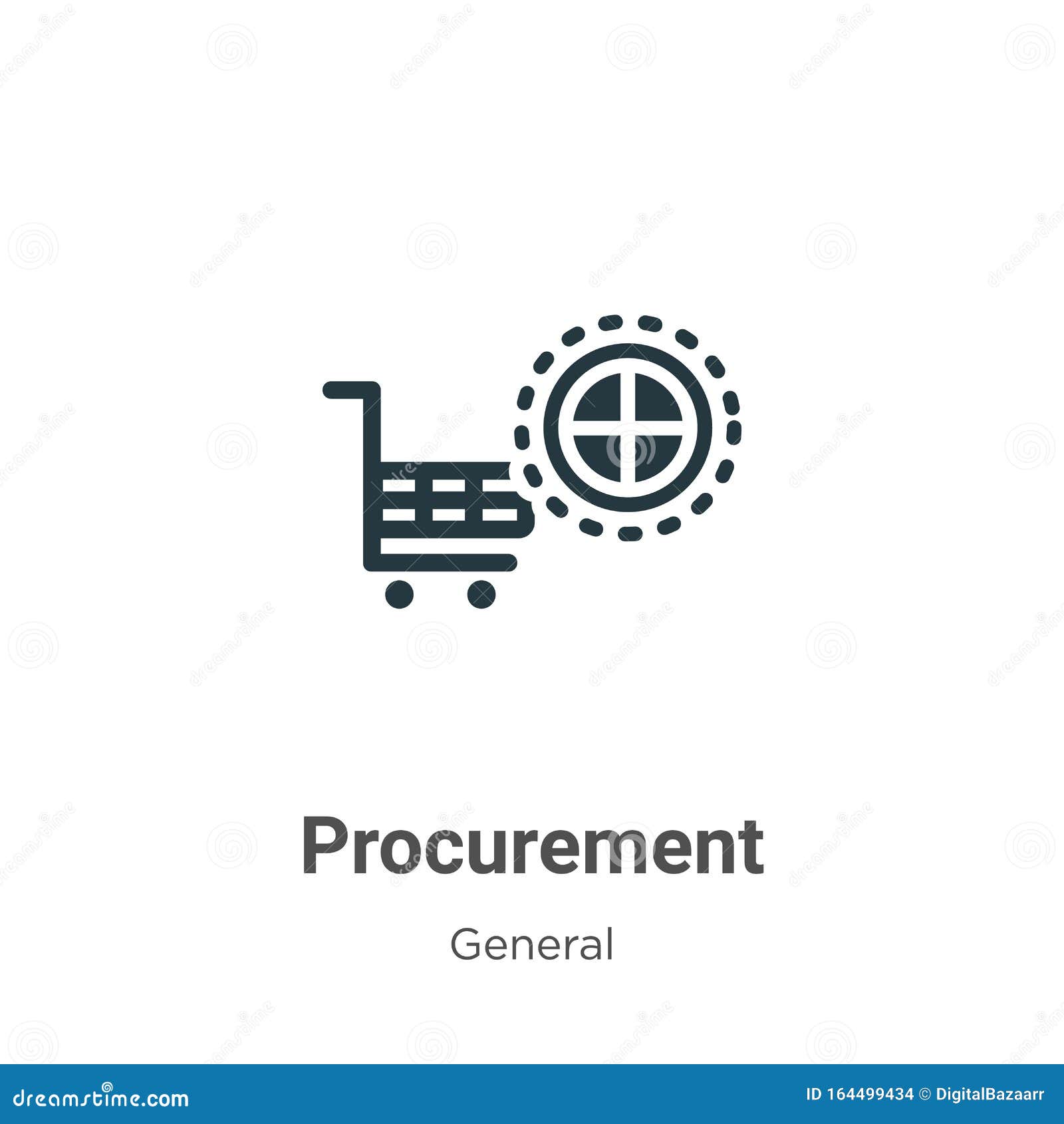 Procurement Vector Icon. Shopping Cart Illustration Sign. Basket Symbol ...