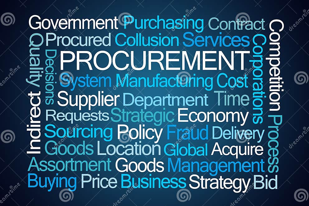 Procurement Word Cloud stock illustration. Illustration of ...