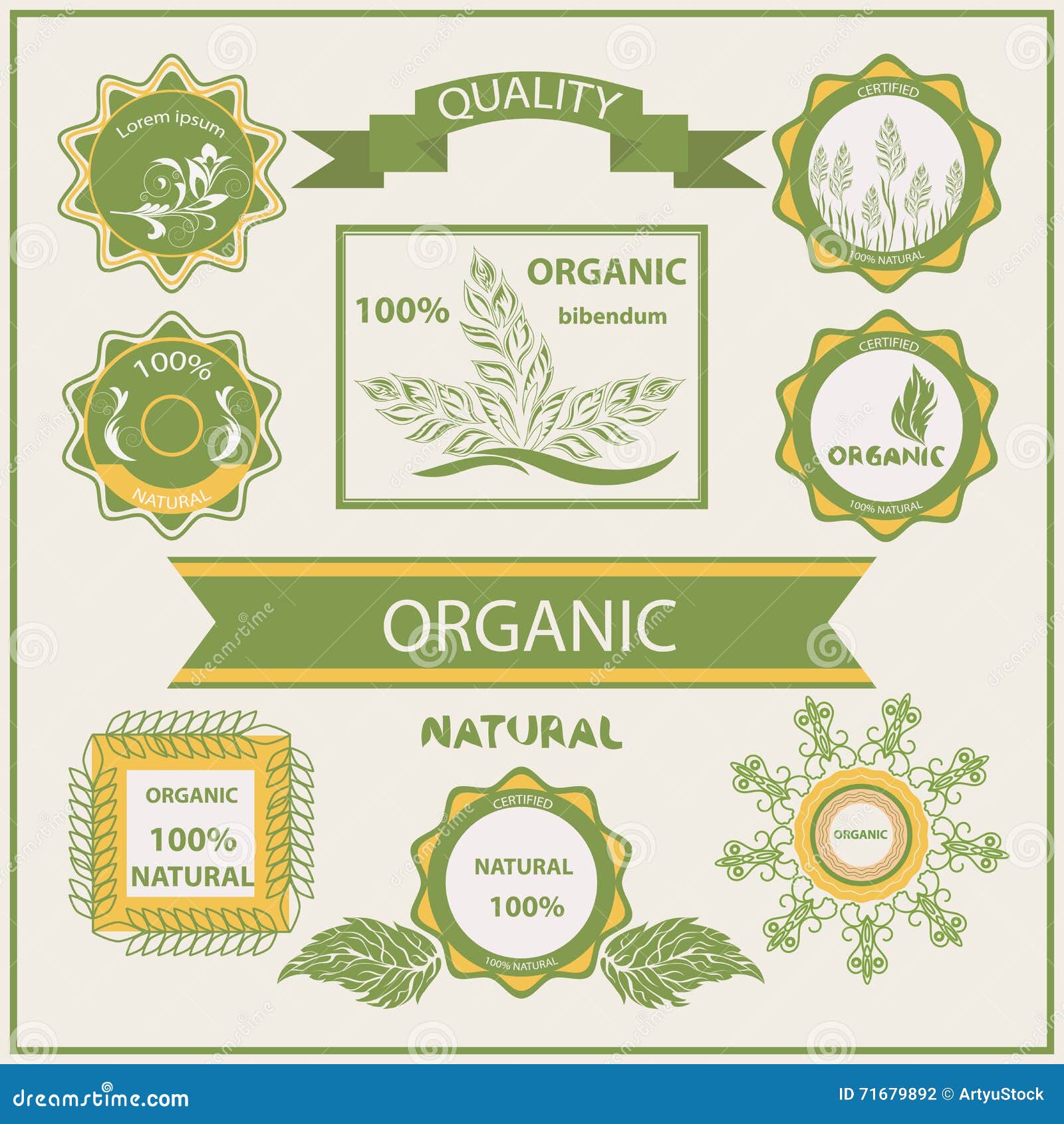 Prodotti Biologici, Etichette, Logo Illustrazione Vettoriale ...