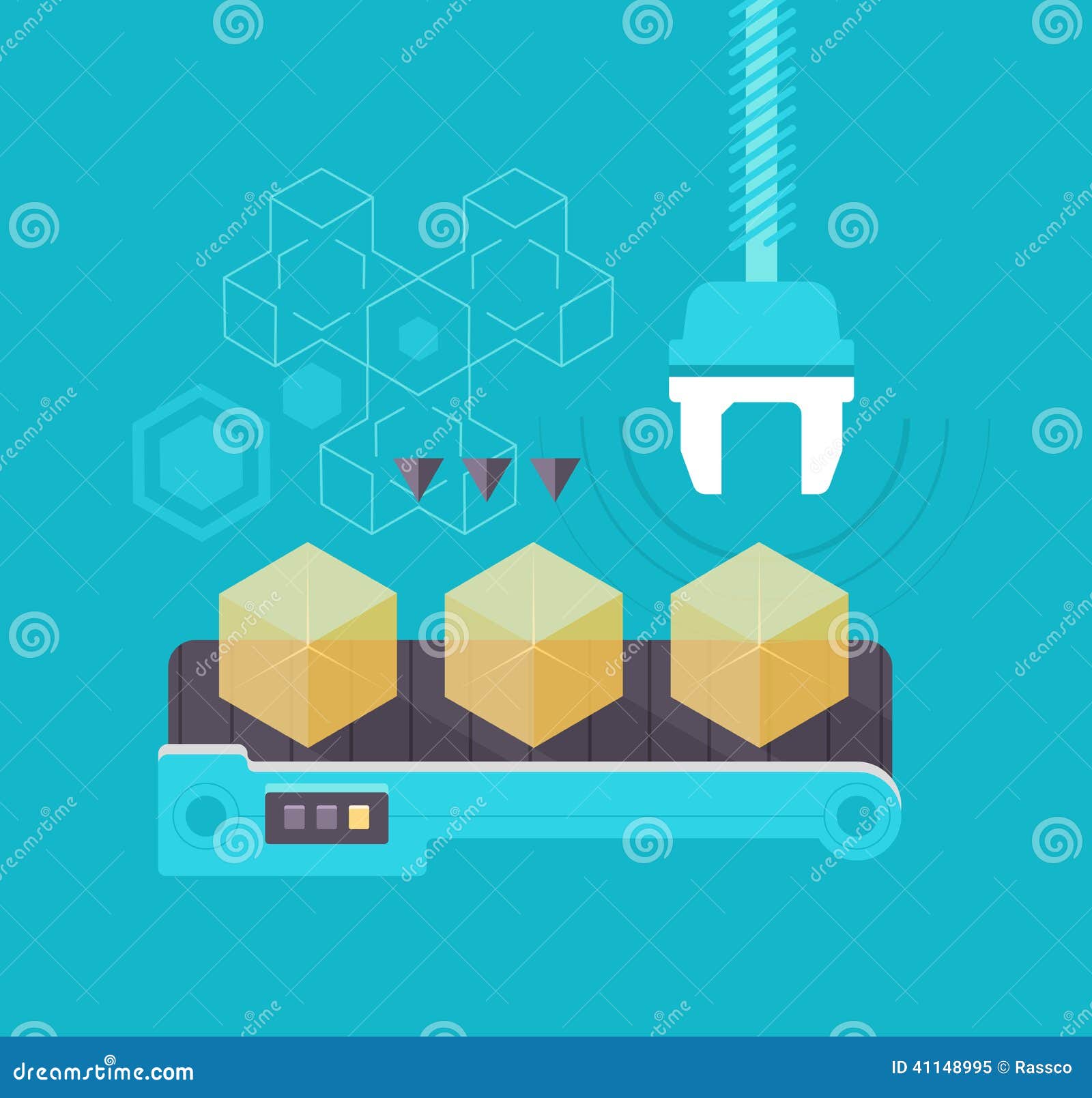 Producción en masa ilustración del vector. Ilustración de concepto ...