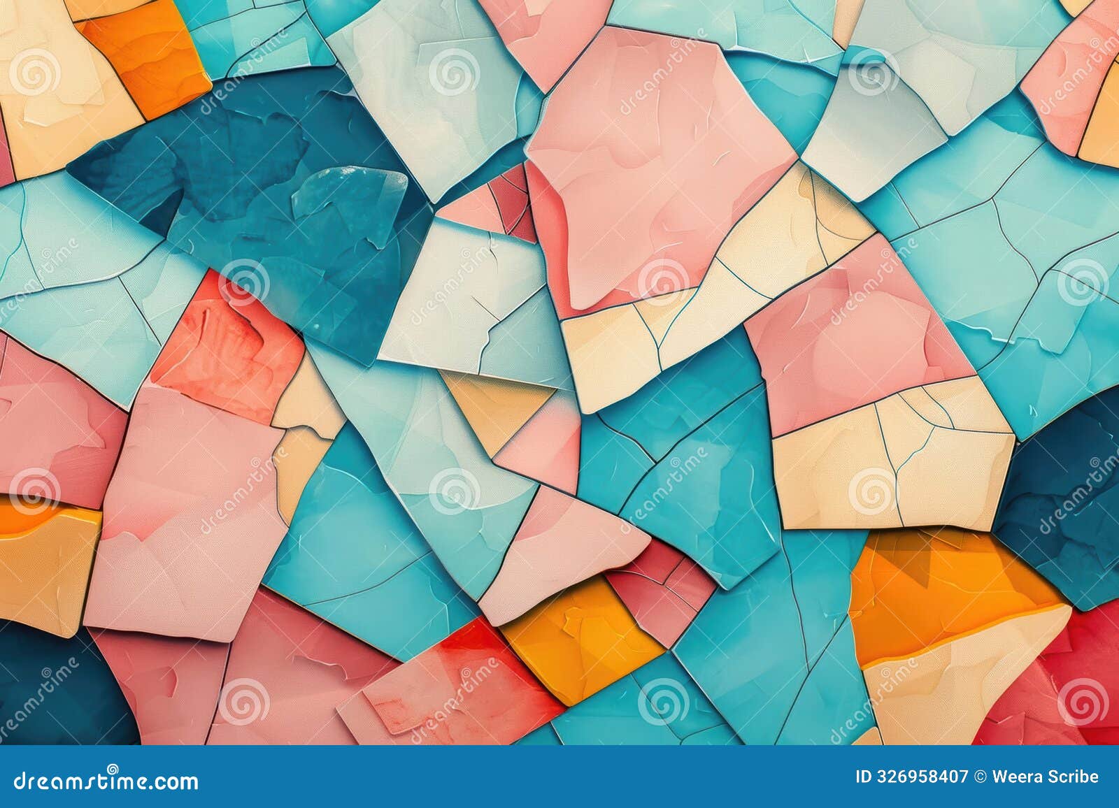 Produce an Abstract Pattern with Fragmented Shapes and Sharp Angles ...