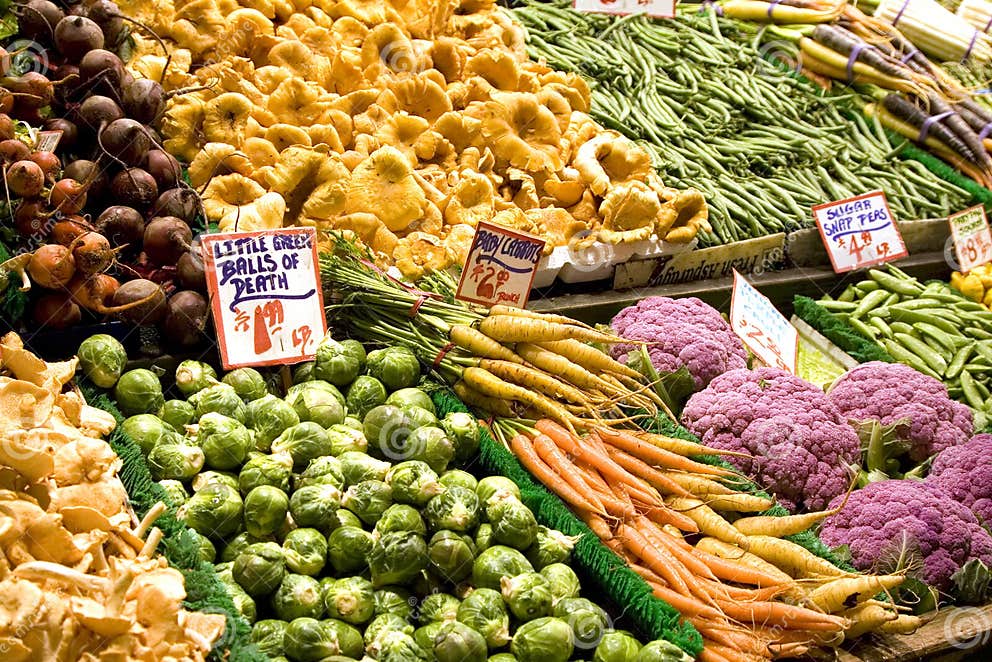 Produce Isle stock image. Image of organic, food, peas - 3717033