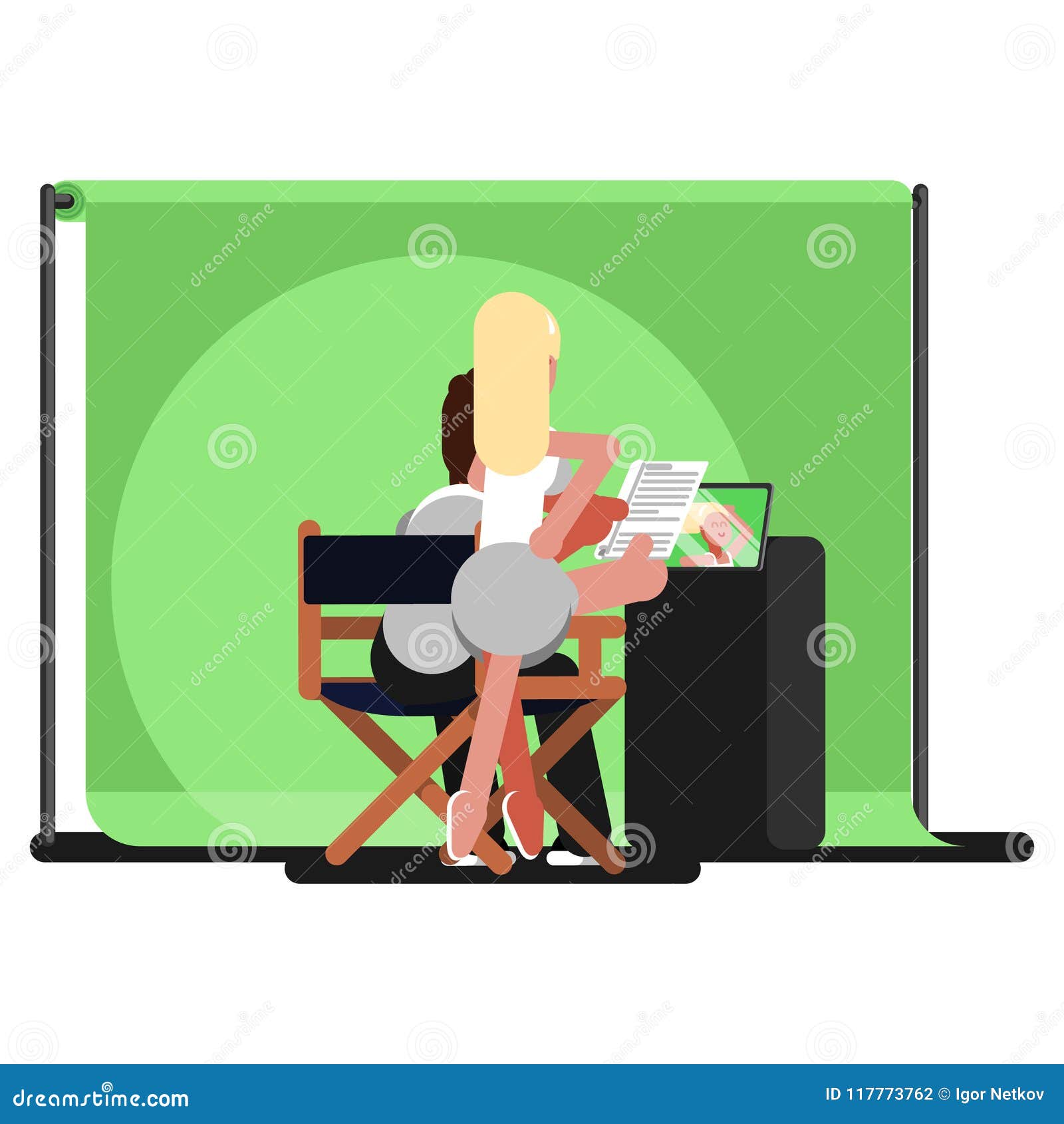 Producer and actress stock vector. Illustration of male - 117773762