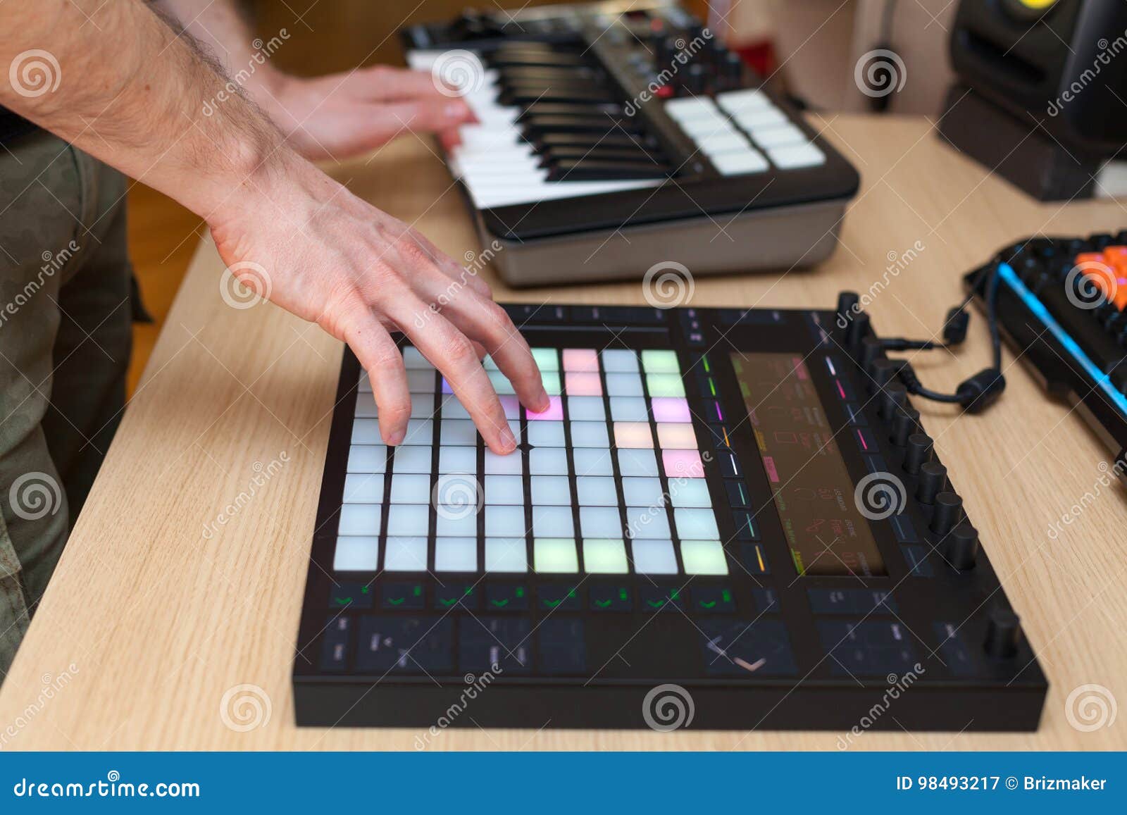 Producer Makes a Music on Professional Production Controller with Push ...