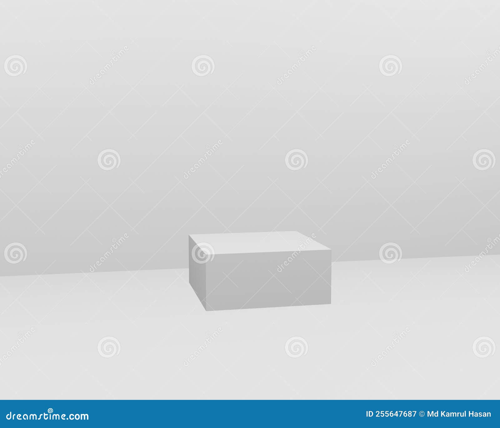 Product Background, White Box, Cube, 3d Stock Illustration ...