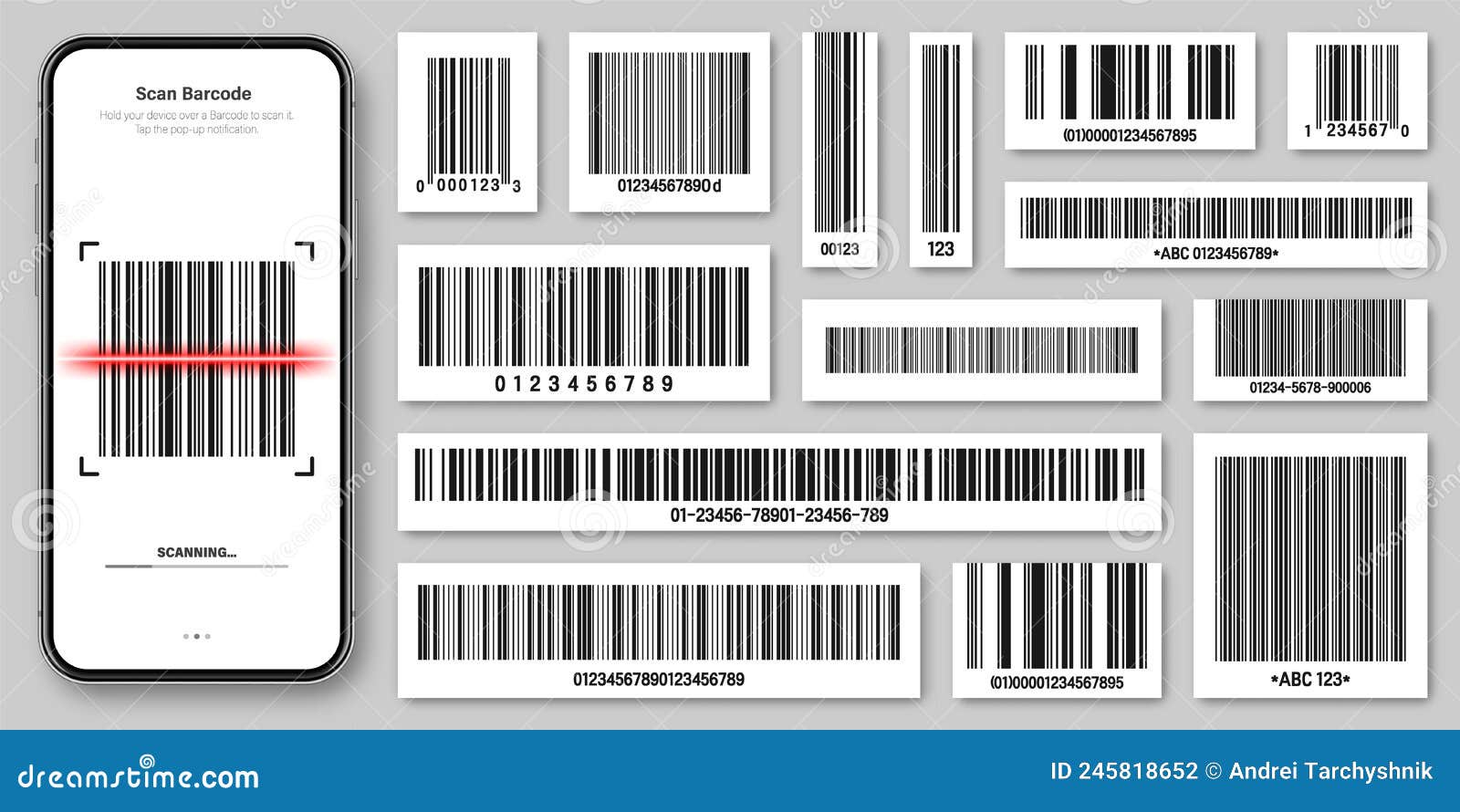 Product Barcodes Collection. Smartphone Application, Scanner App ...