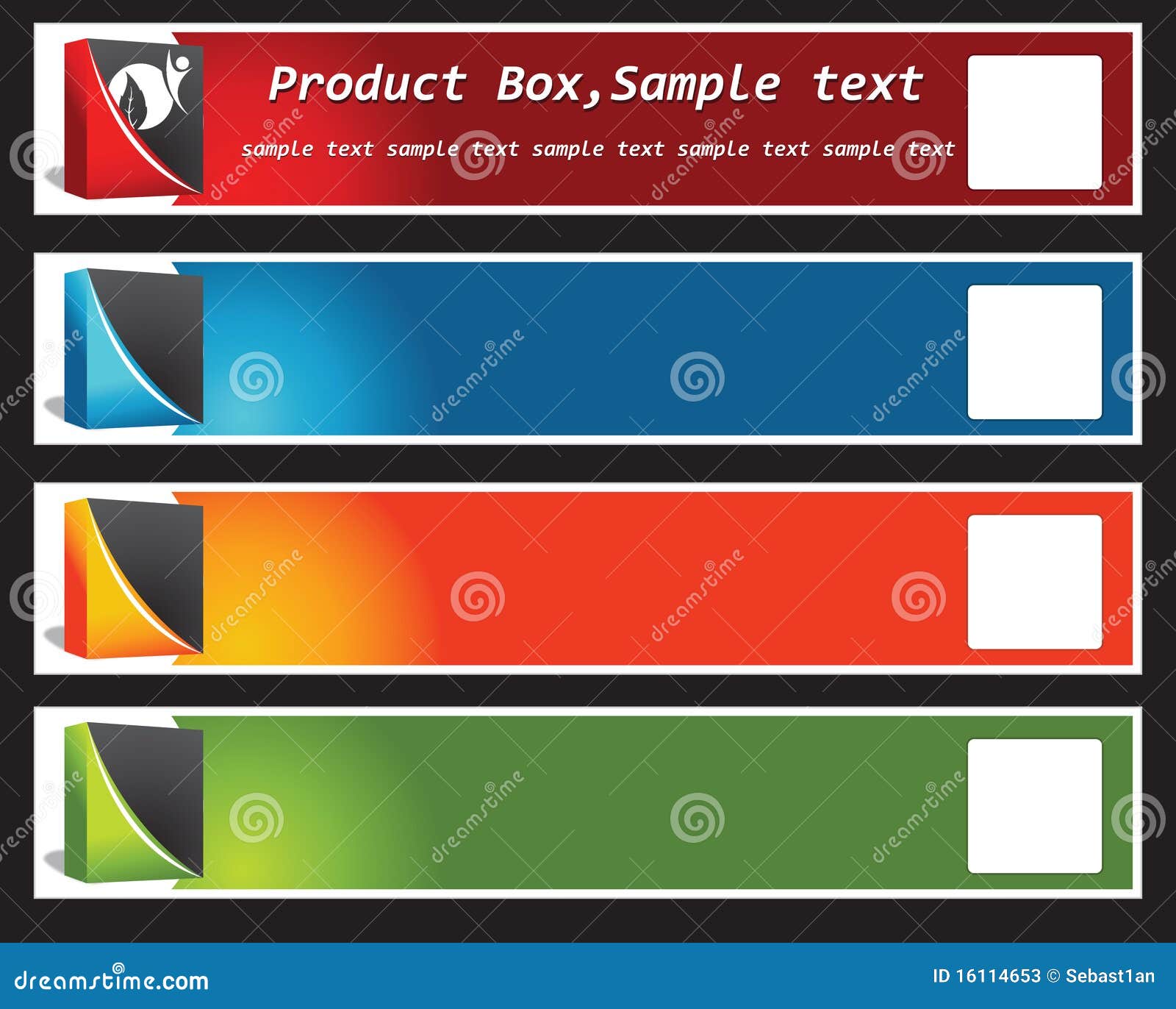 Product Box Banner stock illustration. Illustration of icon - 16114653