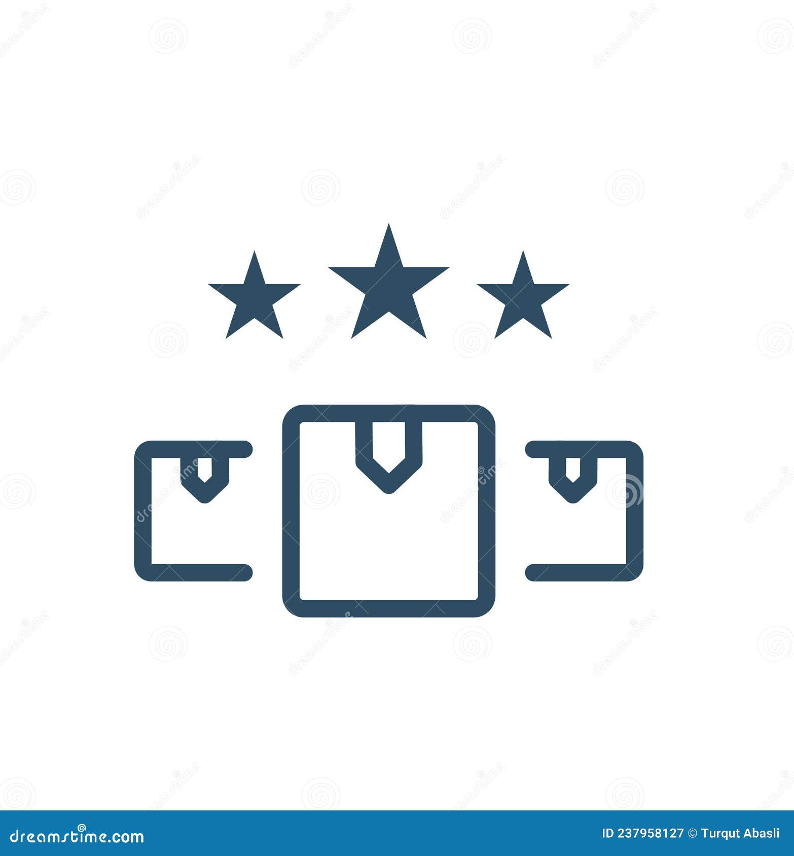 Product Box Review Icon Simple Vector. Customer Feedback Stock Vector ...