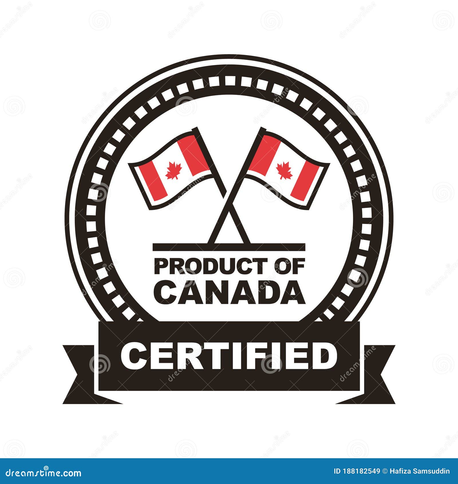 A Product of Canada Label Illustration. Stock Vector - Illustration of ...