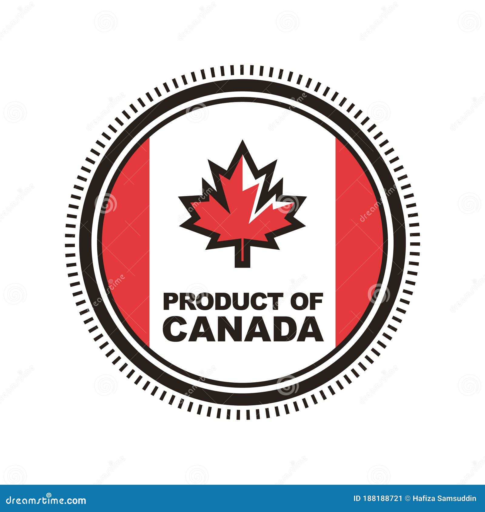 Product of Canada Label. Vector Illustration Decorative Design Stock ...