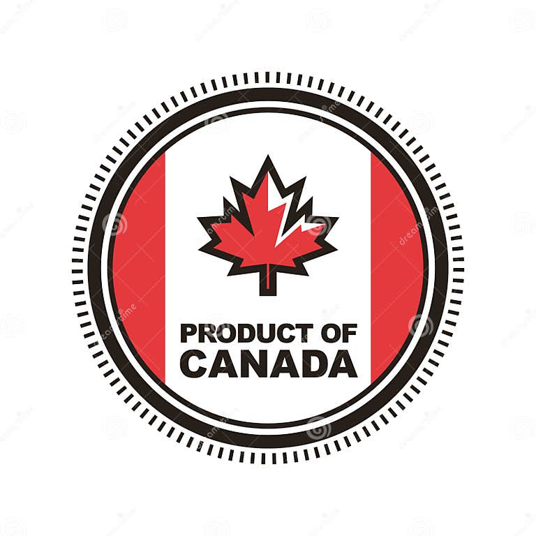 Product of Canada Label. Vector Illustration Decorative Design Stock ...