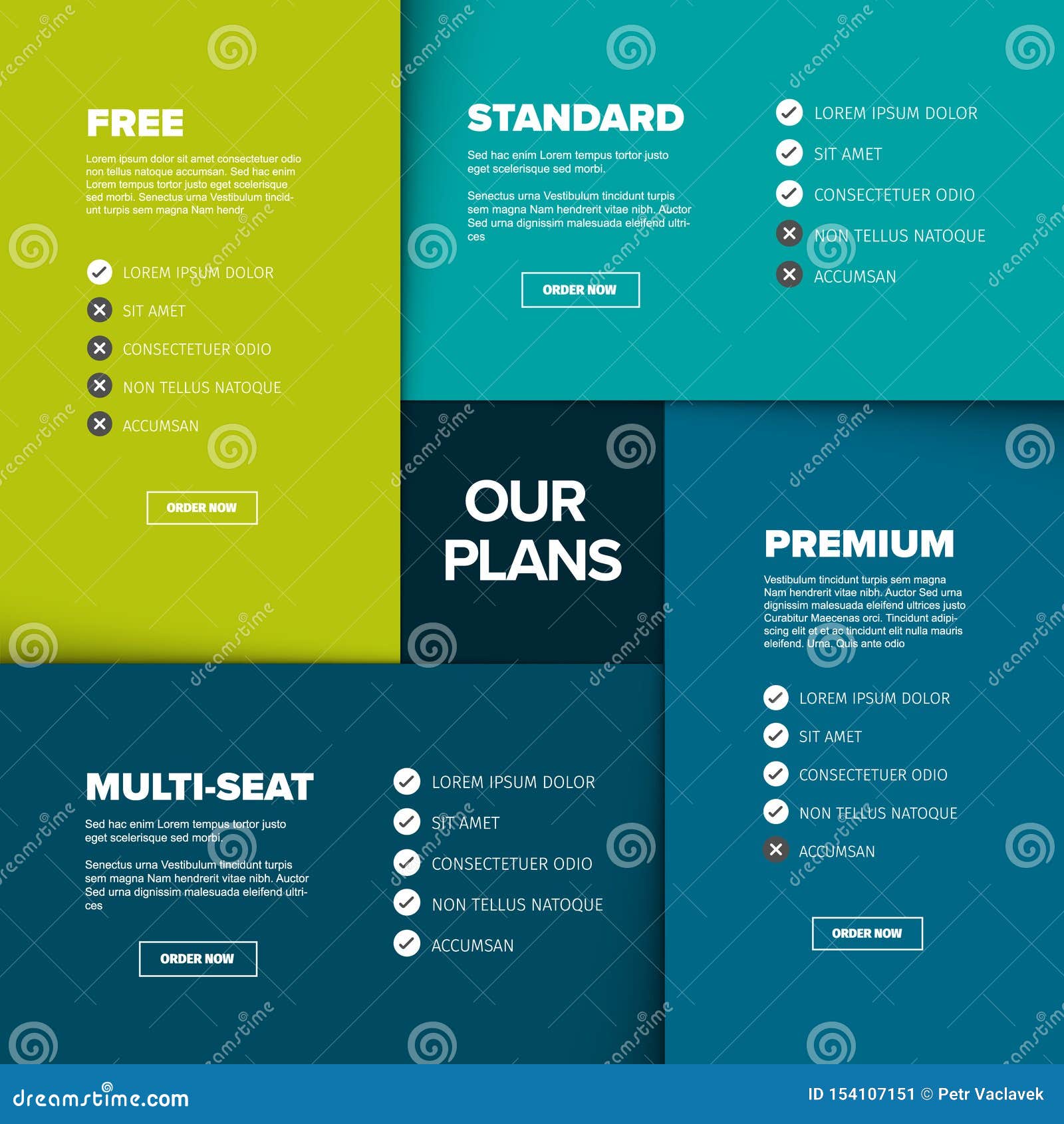 Product Cards Features Schema Template Stock Vector - Illustration of ...