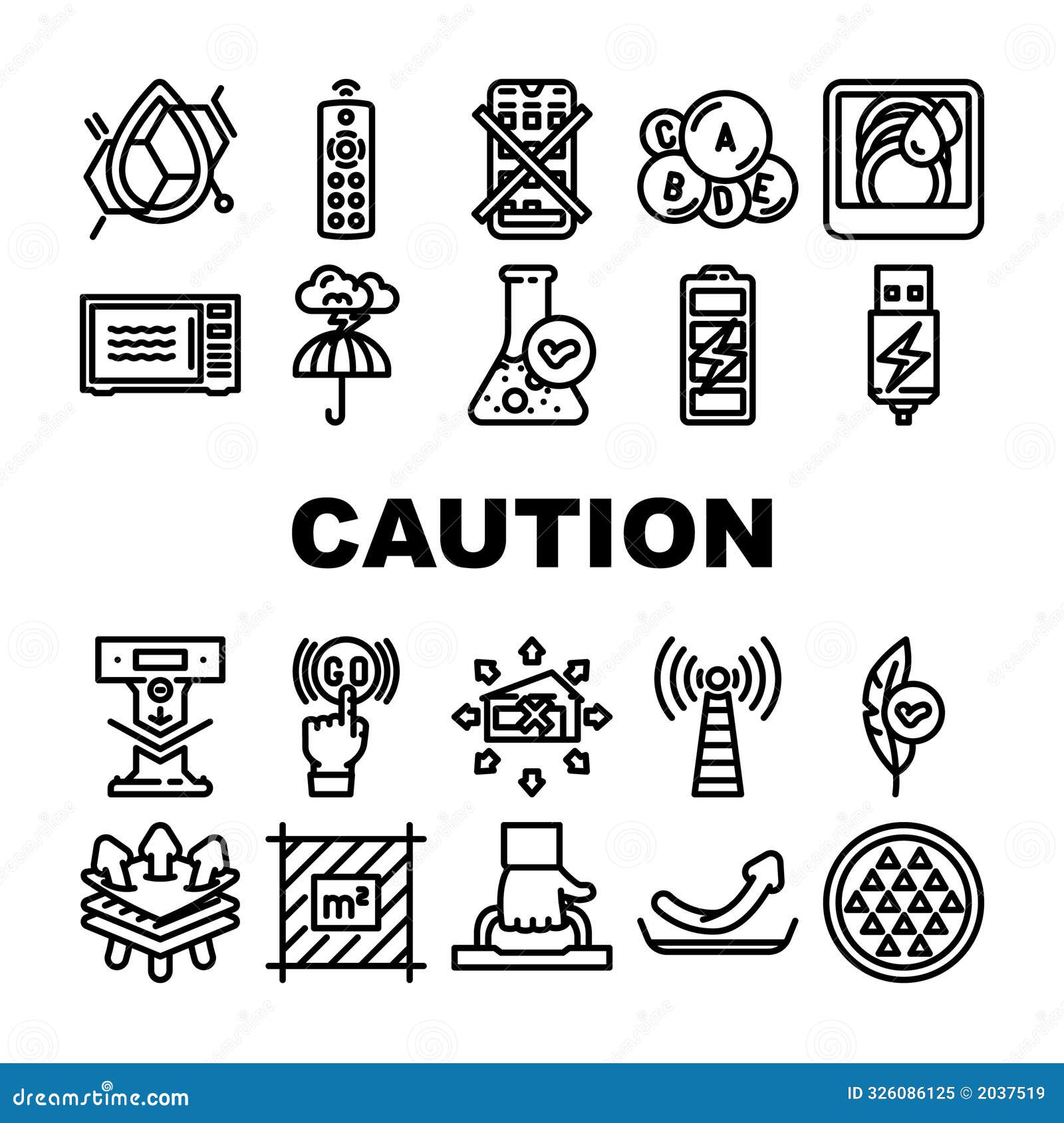 Caution Label Concealed Entrance Sign On White Background Cartoon ...