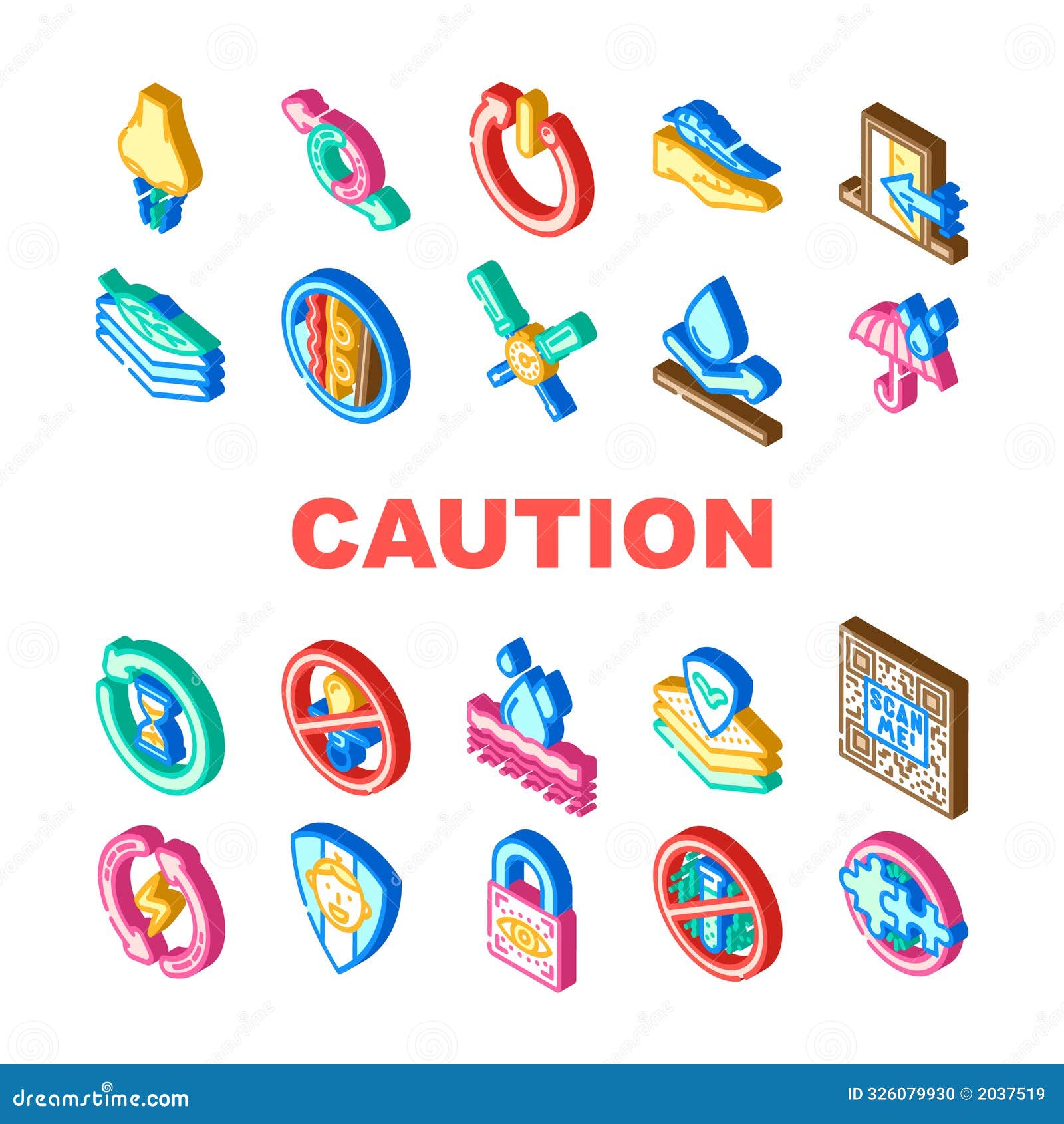 Product Caution Label Warning Icons Set Vector Stock Illustration ...