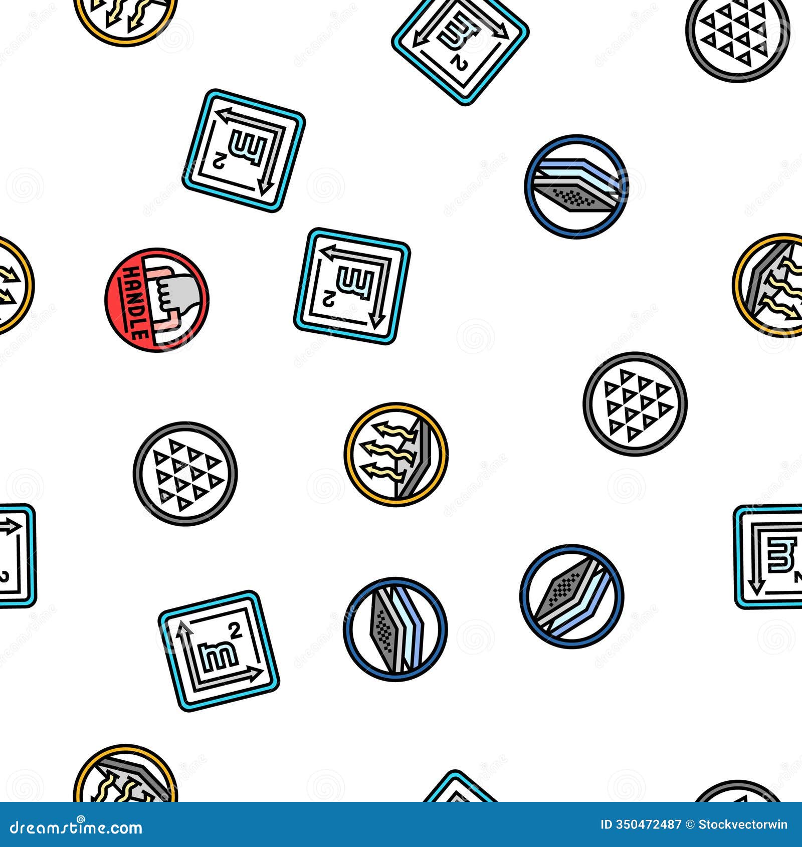 Product Caution Label Warning Seamless Pattern Vector Stock ...