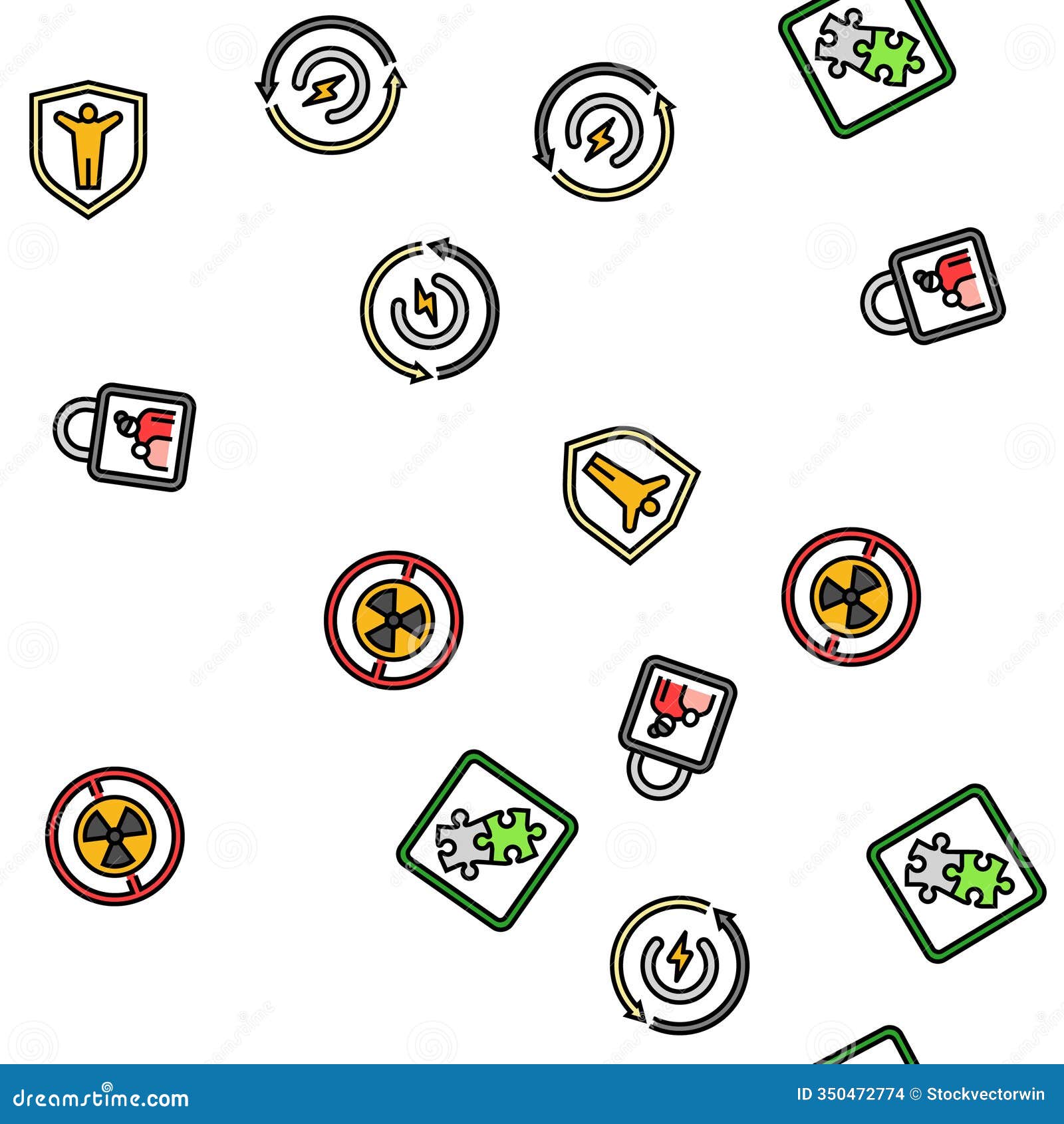Product Caution Label Warning Seamless Pattern Vector Stock ...