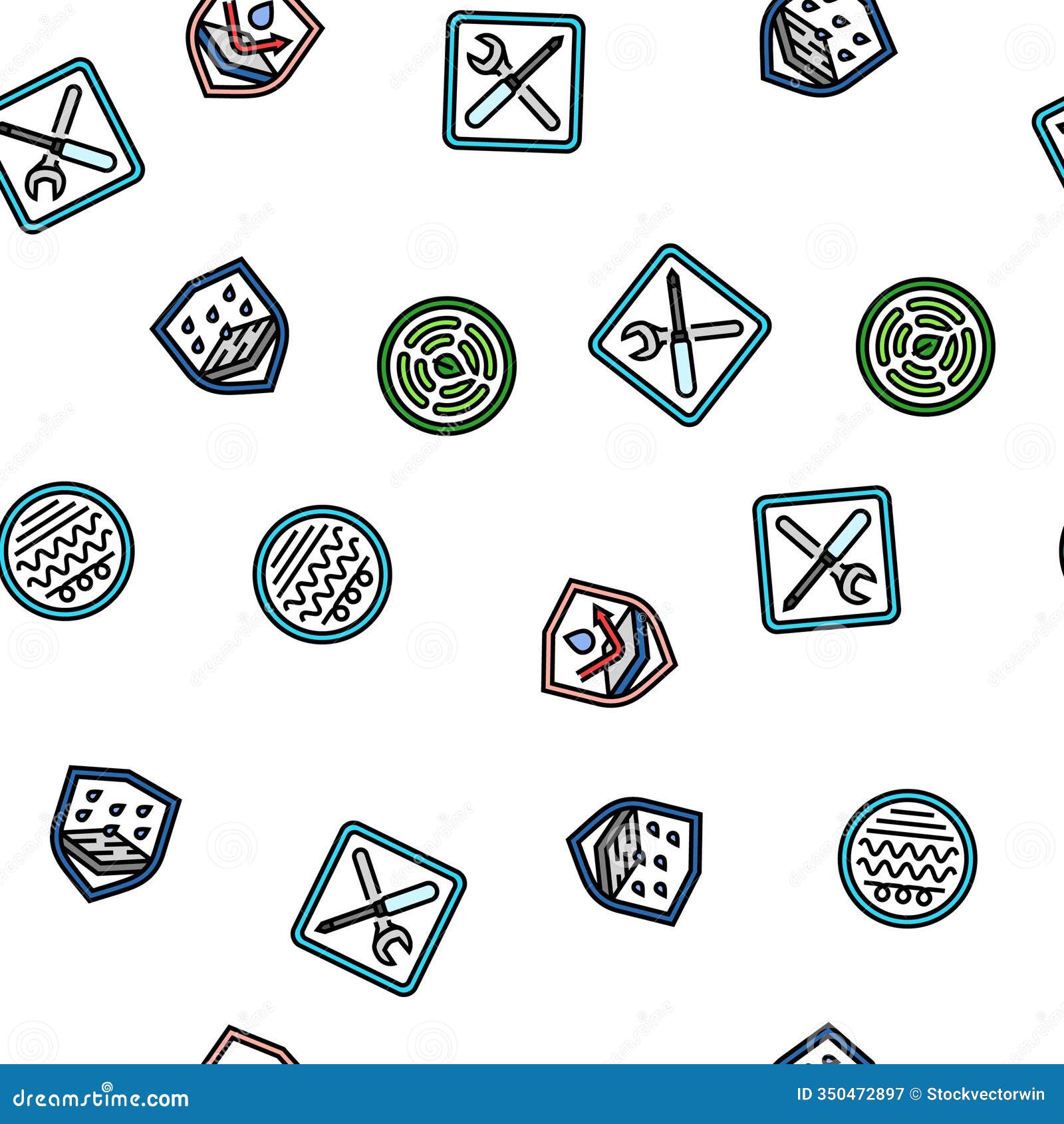 Product Caution Label Warning Seamless Pattern Vector Stock ...