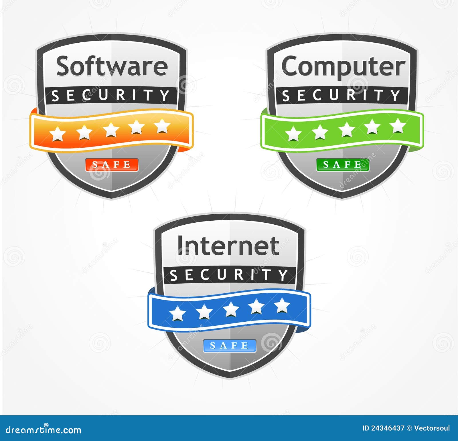 Product Comparison Badges, Color Coded Stock Illustration ...