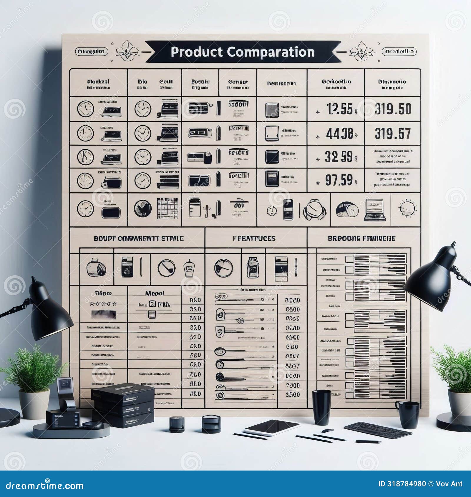 73 139. Product Comparison Table with Features_ a Structured is Stock ...