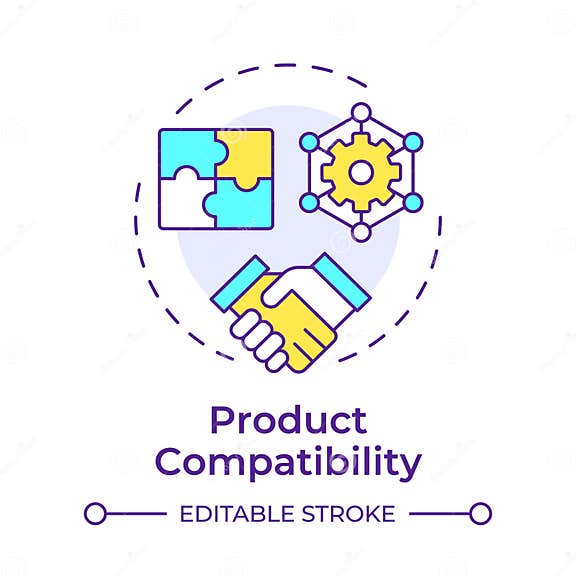 Product Compatibility Multi Color Concept Icon Stock Illustration - Illustration of ...