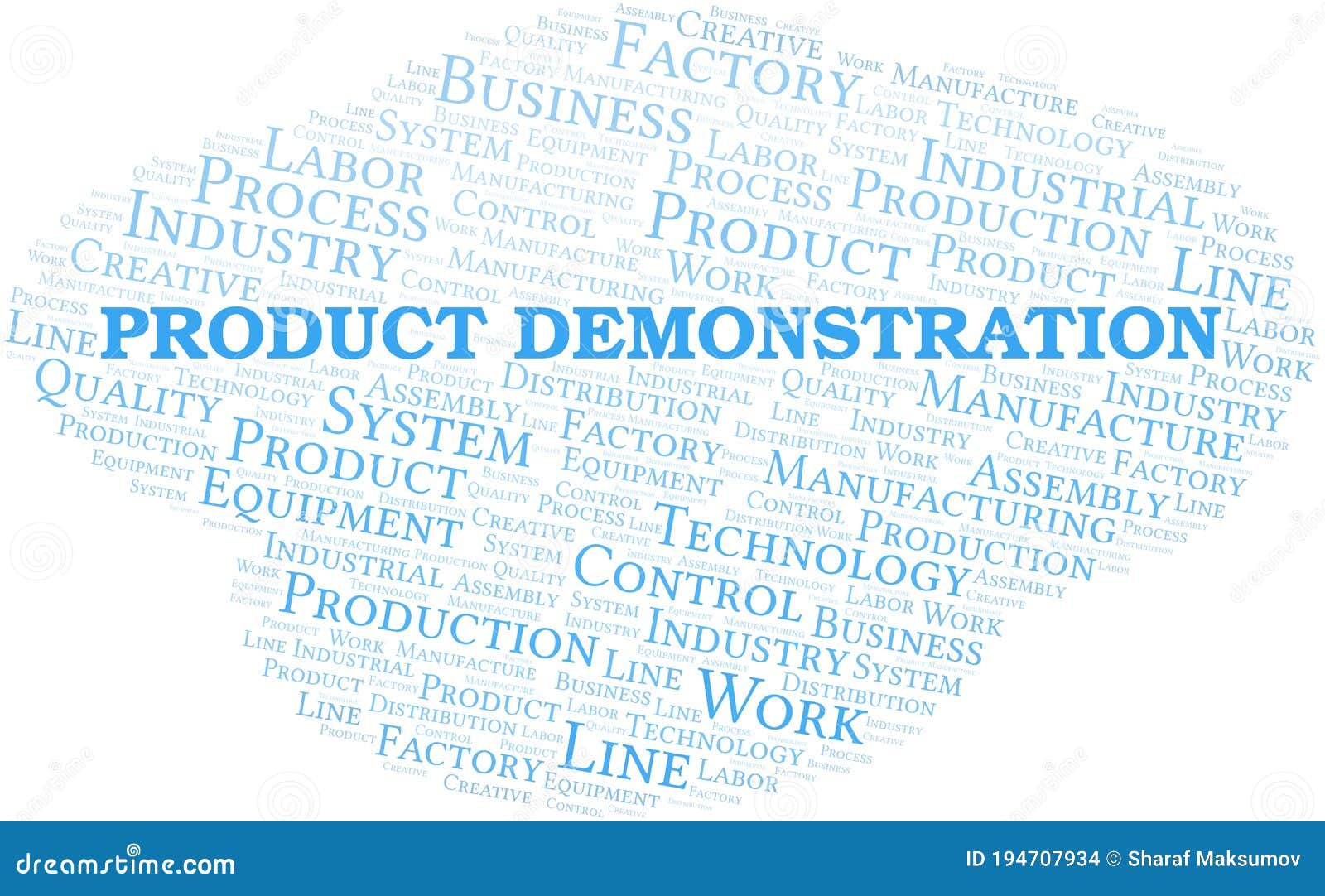 Product Demonstration Word Cloud Create with Text only. Stock ...