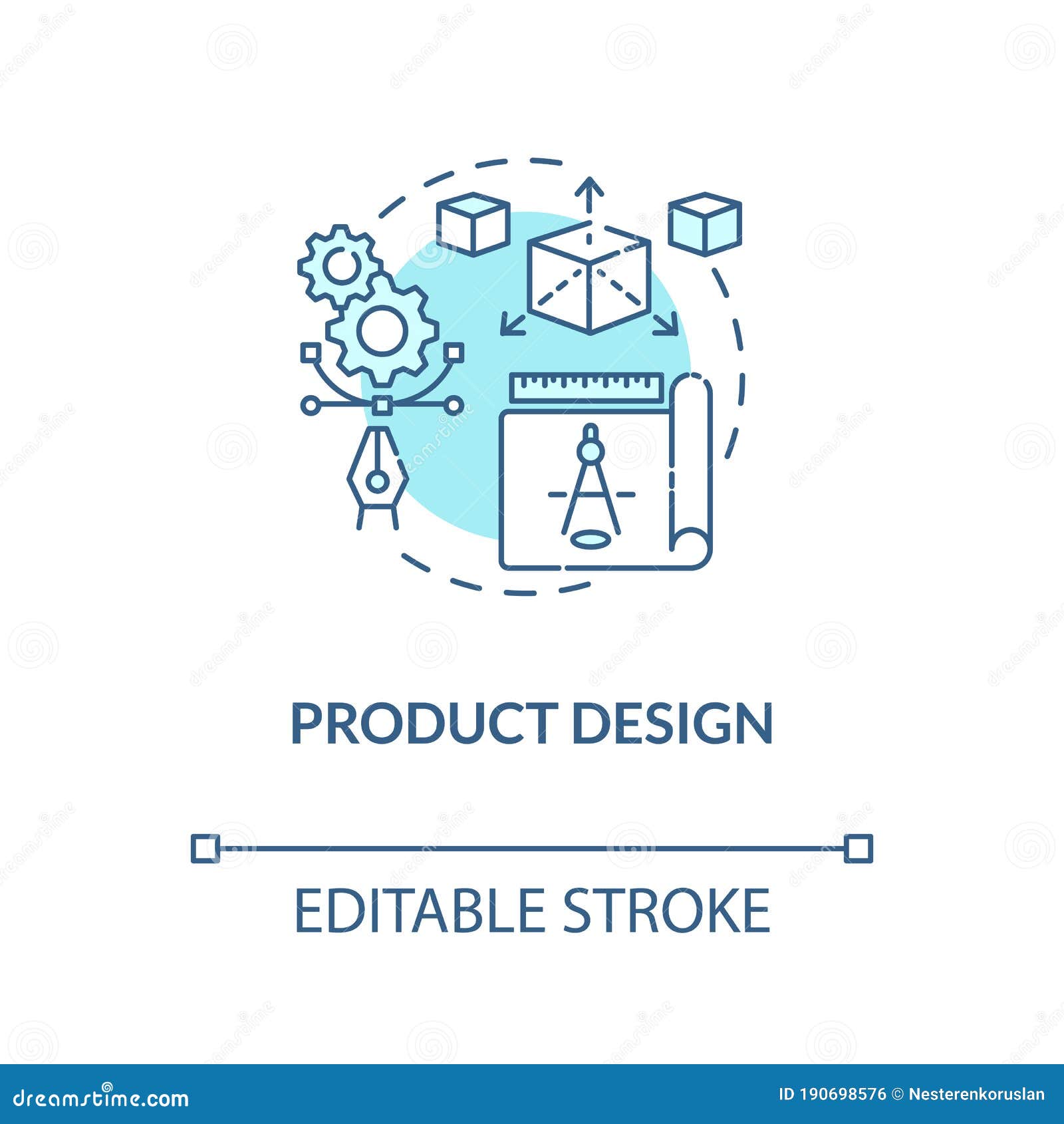Product Design Turquoise Concept Icon Stock Vector - Illustration of ...