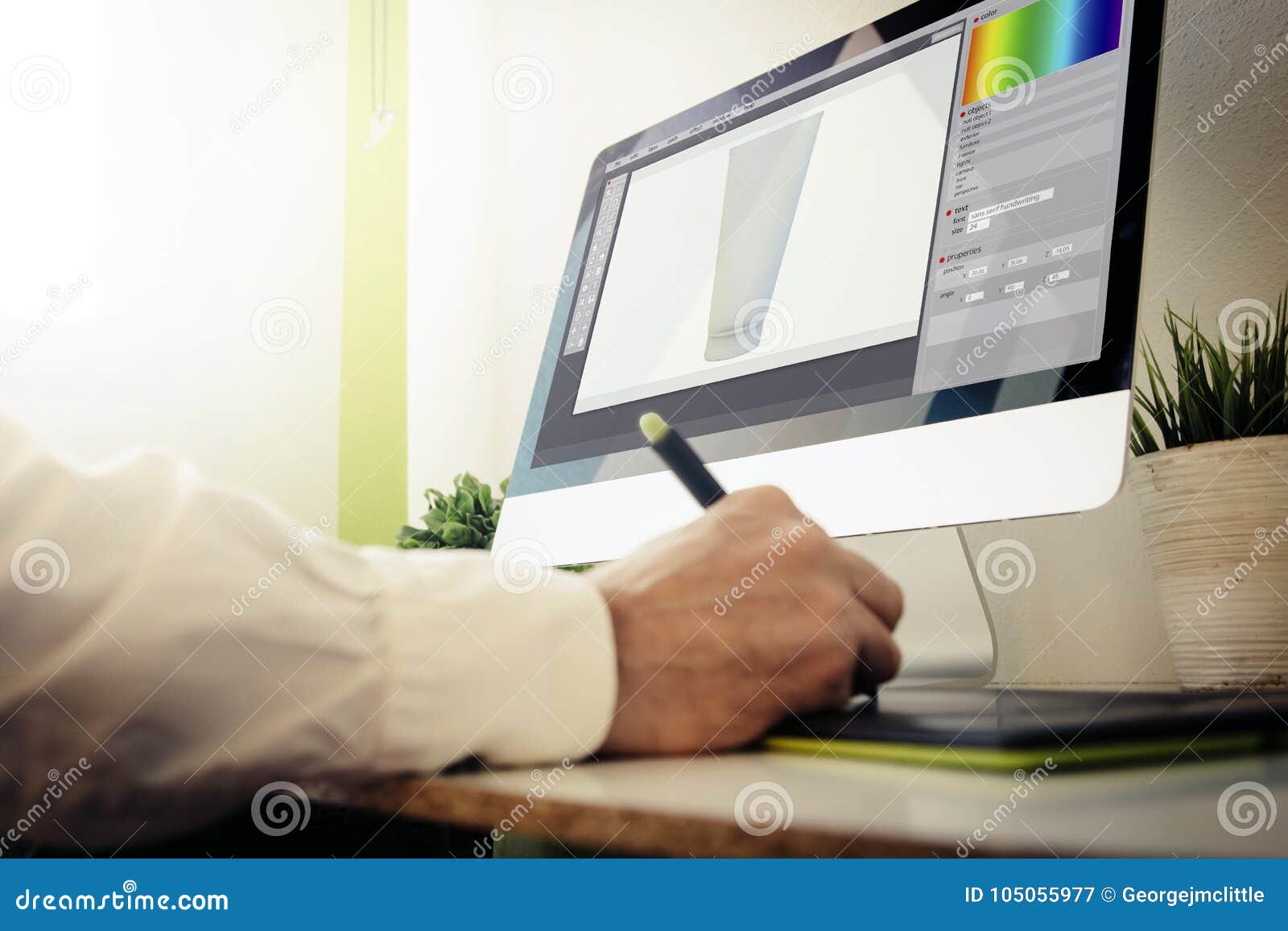 Product designer working stock image. Image of design - 105055977