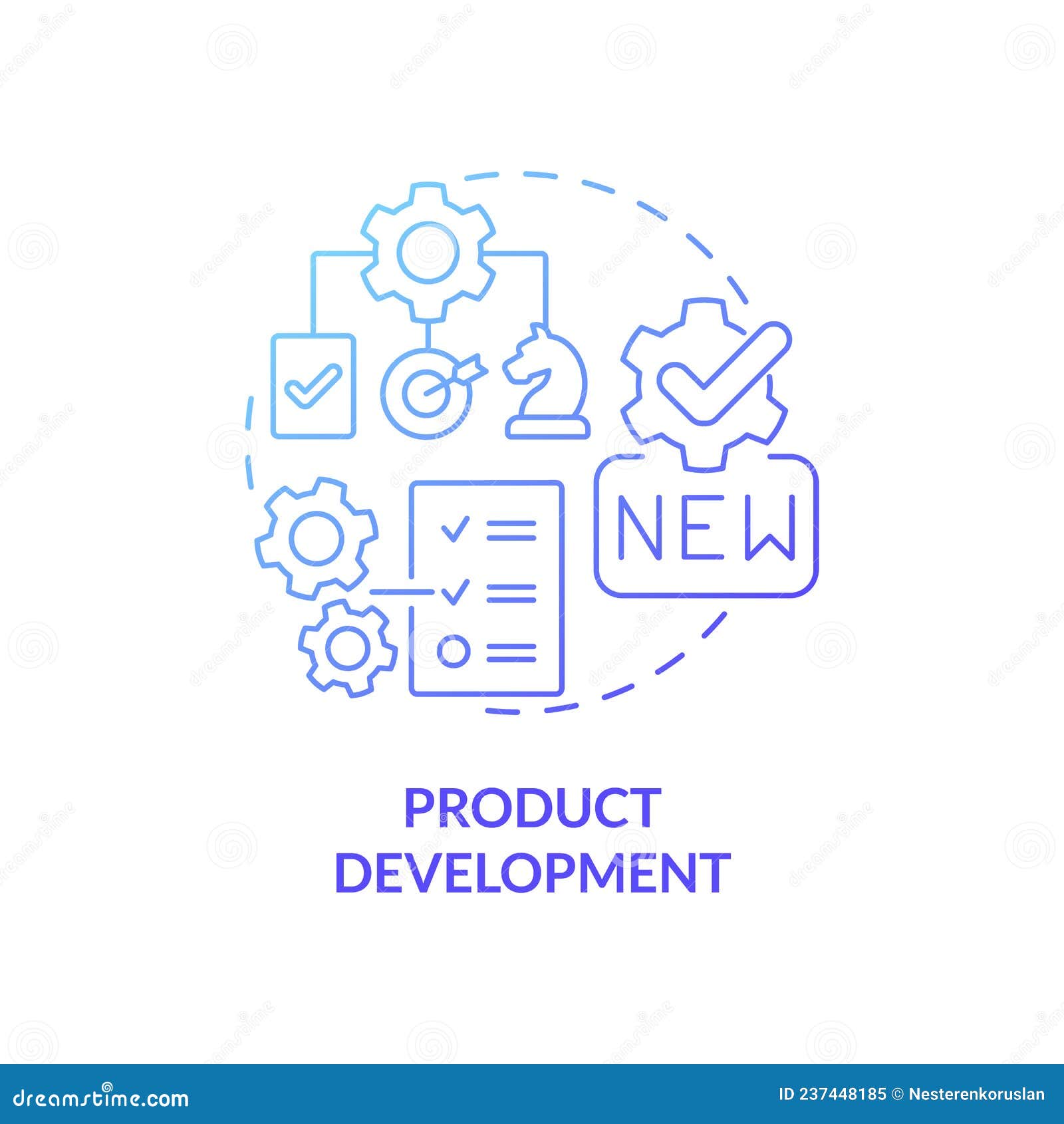 Product Development Blue Gradient Concept Icon Stock Vector ...