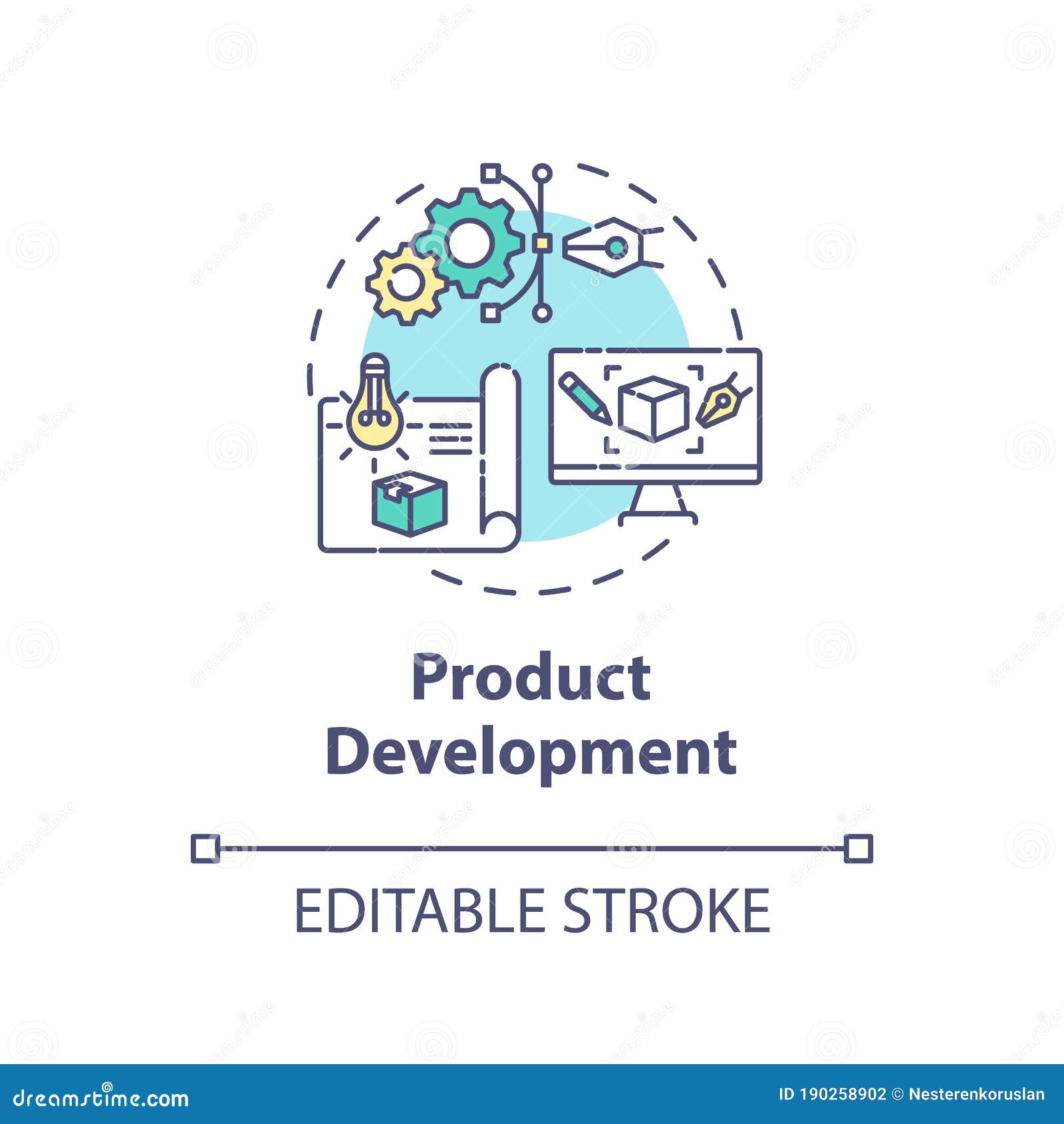 Product Development Concept Icon Stock Vector - Illustration of ...