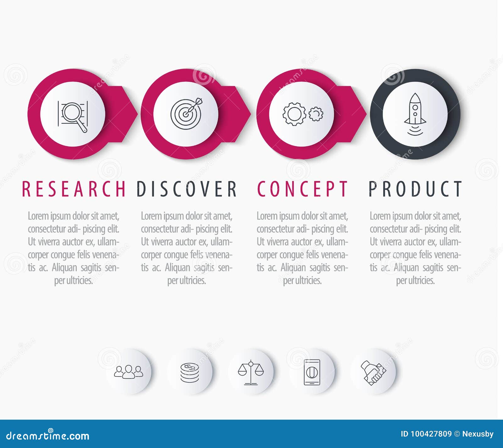 Product Development, Infographics, Step Labels Stock Vector ...