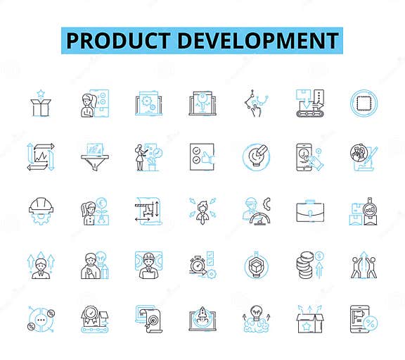 Product Development Linear Icons Set. Innovation, Prototyping, Testing ...