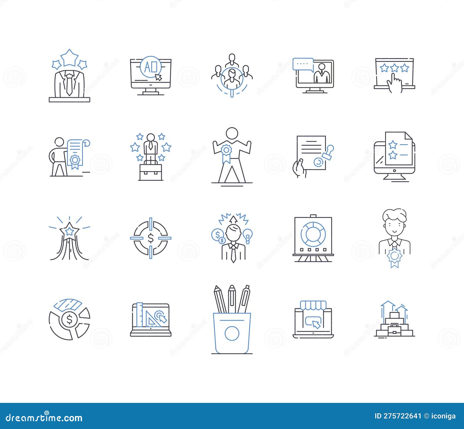 Product Development Line Icons Collection. Ideation, Research ...