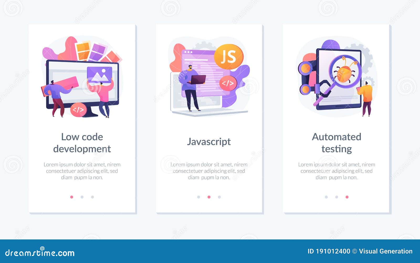 It Product Development Process Webpage Template.. Stock Vector - Illustration of application ...