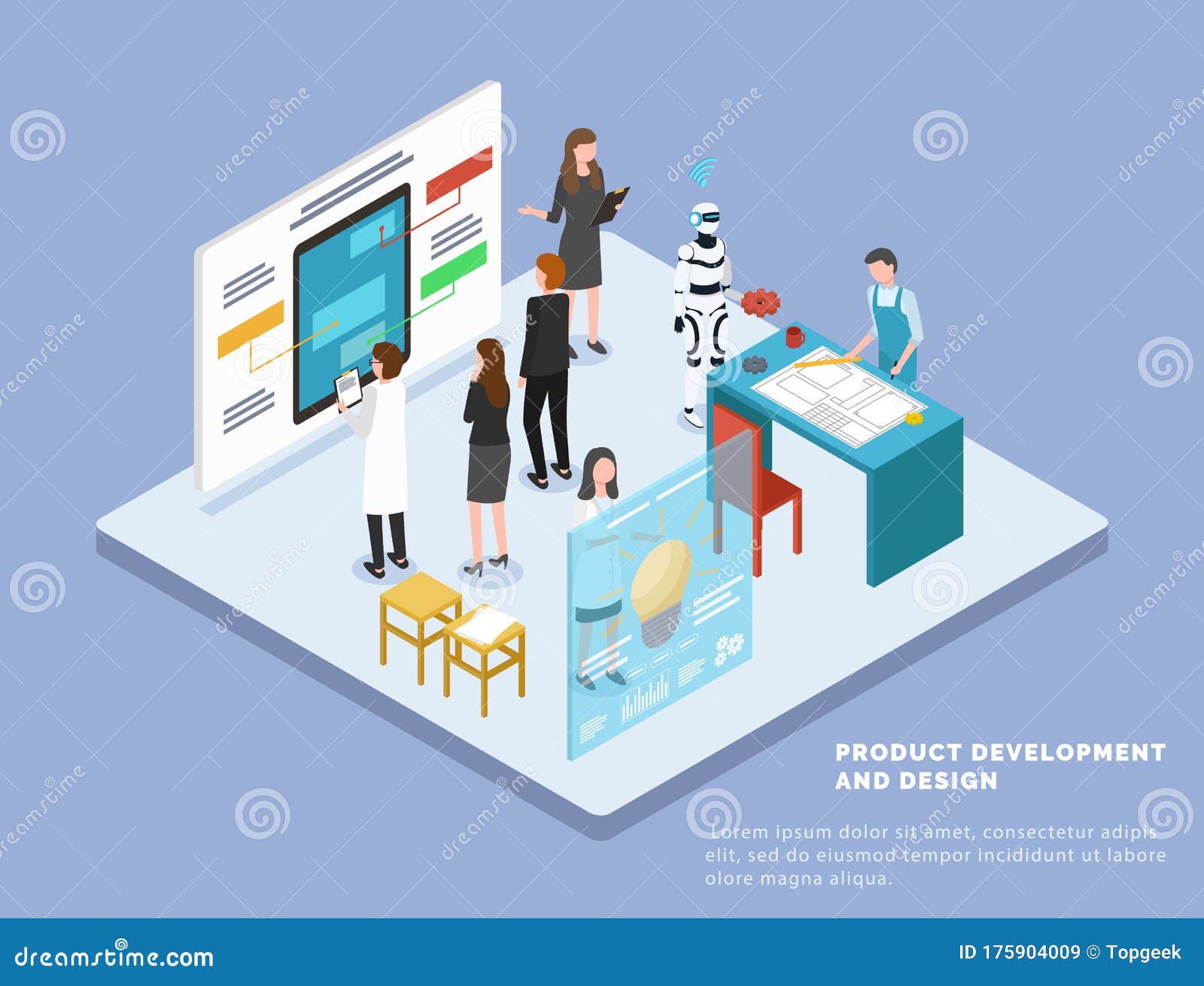 Product Development and Web Design, Manufacturing Stock Vector ...