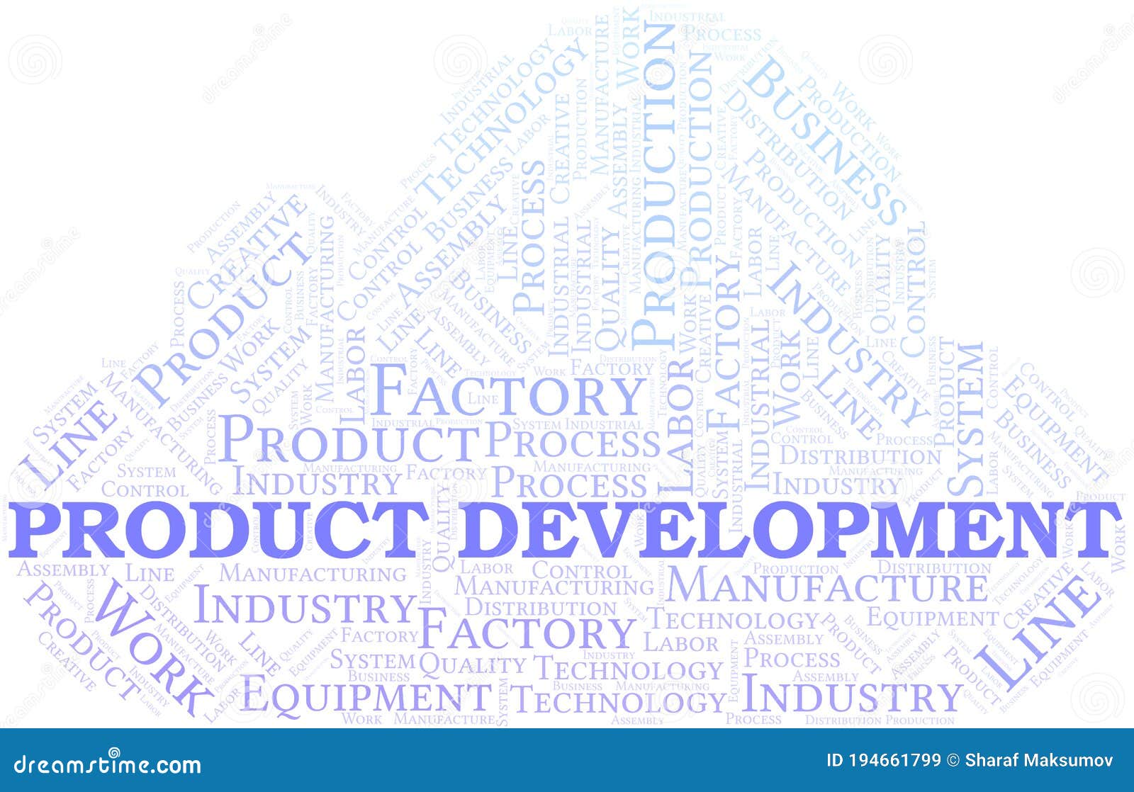 Product Development Word Cloud Create with Text only. Stock ...