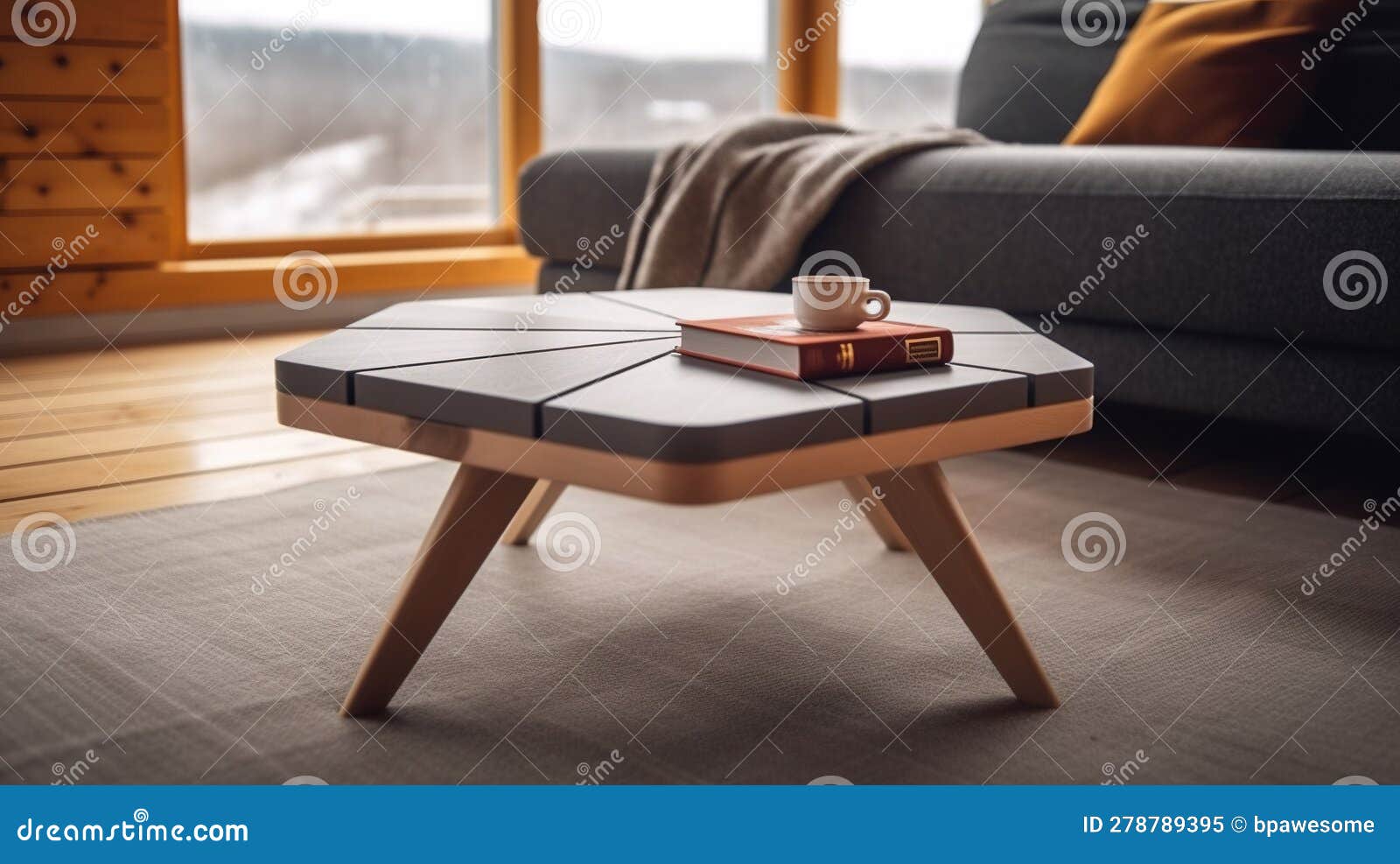 Product Display Background, a Coffee Table in a Cozy Home Corner ...