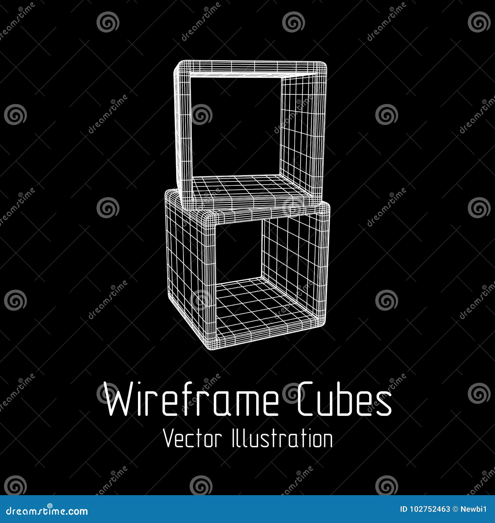 Product display boxes 3D. stock vector. Illustration of modern - 102752463
