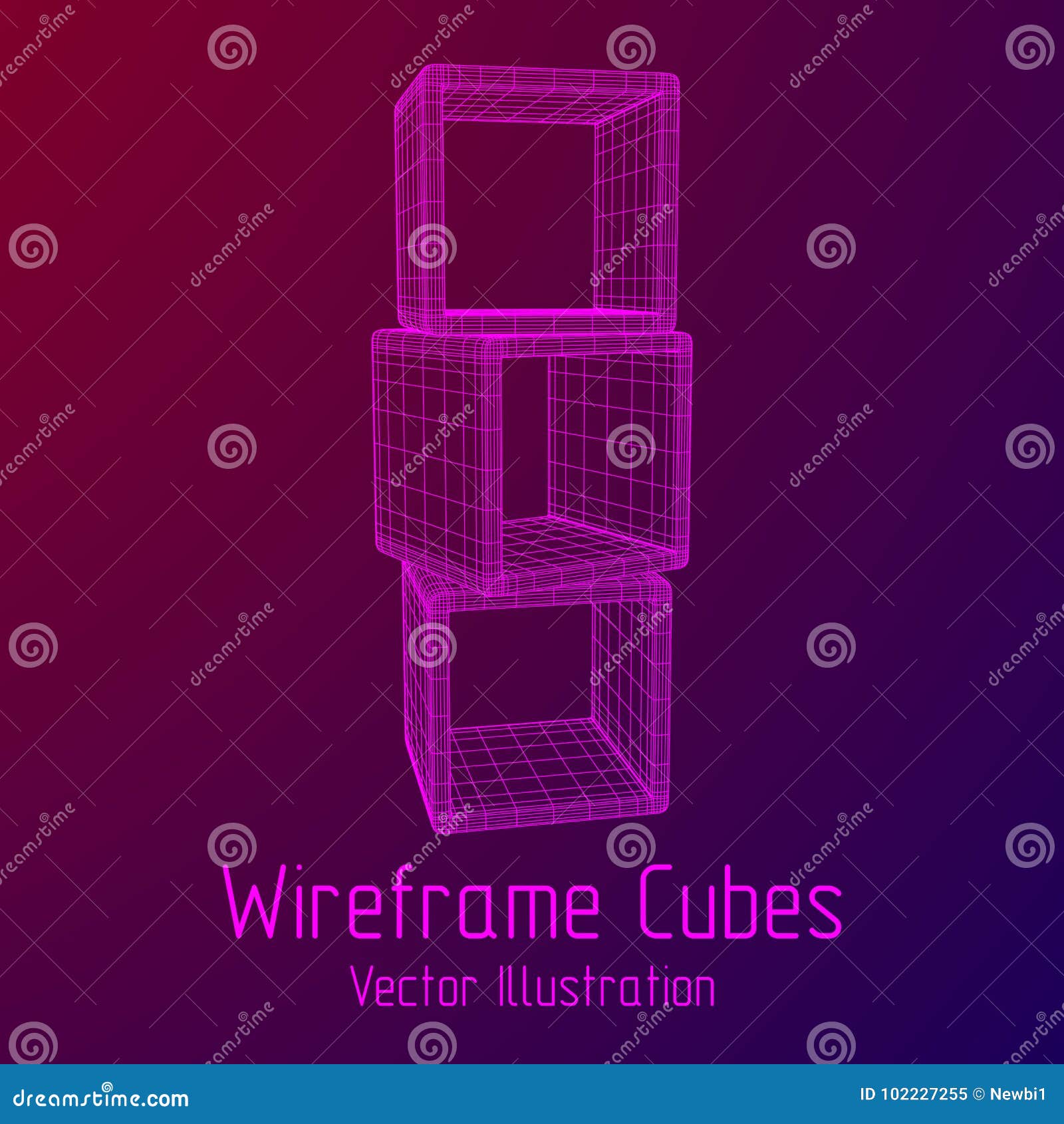 Product display boxes 3D. stock vector. Illustration of construction ...