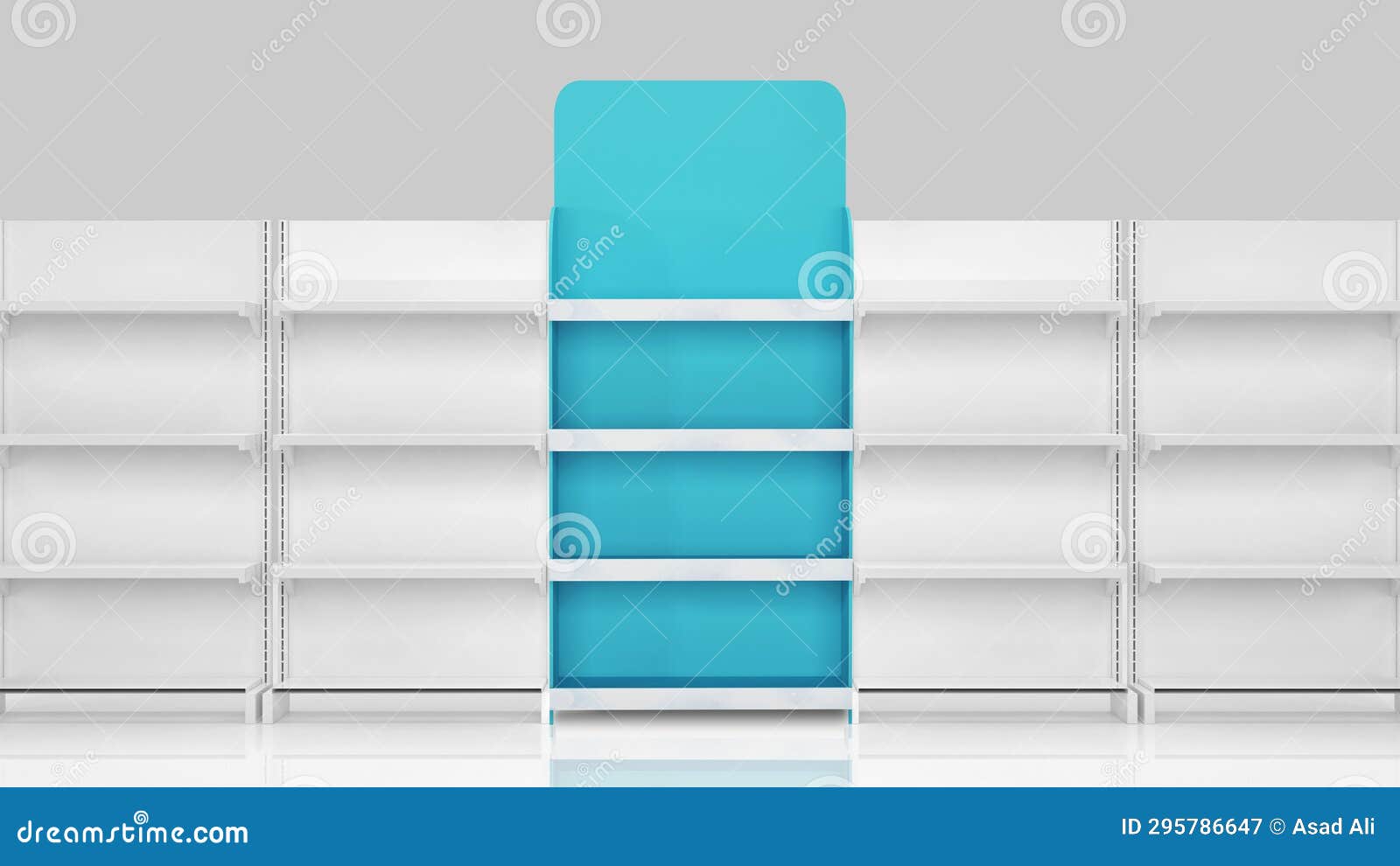 Superstore Shelf End Cap Display For Product Point Of Sale. 3D ...