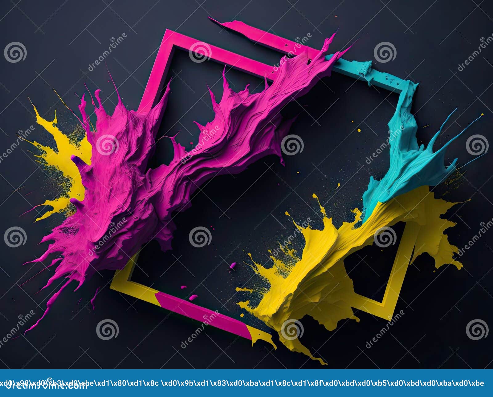 Product Display Frame with Colorful Powder. Ai Generative Stock ...