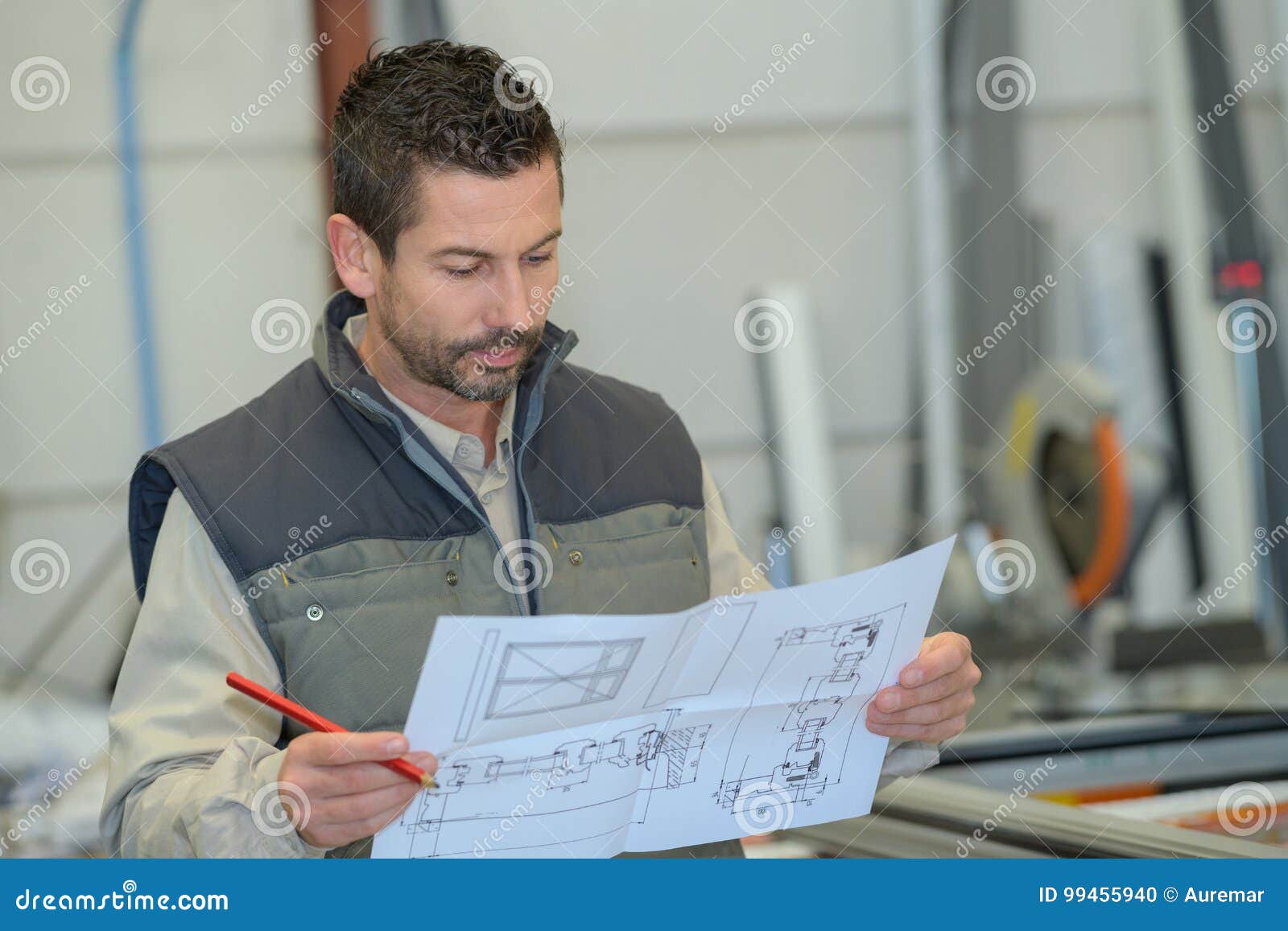 Product Engineer Studying New Design Stock Photo - Image of revision ...