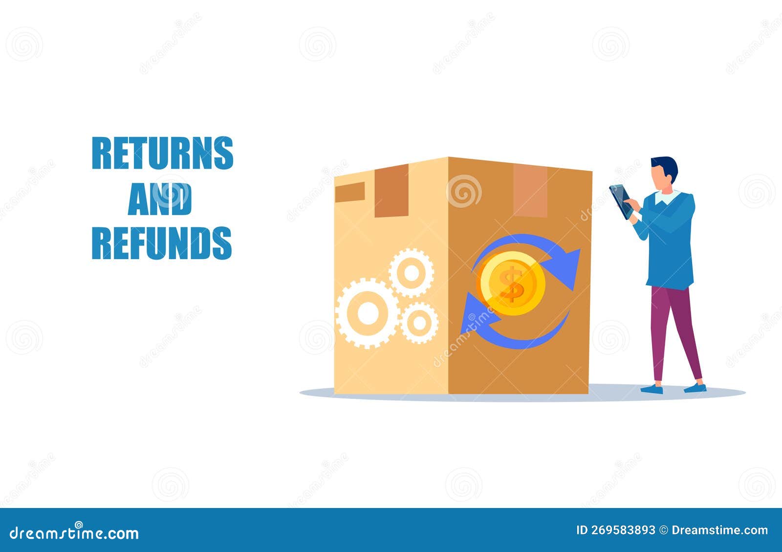 Product Exchange and Return Using Mobile App To Get a Refund Stock ...
